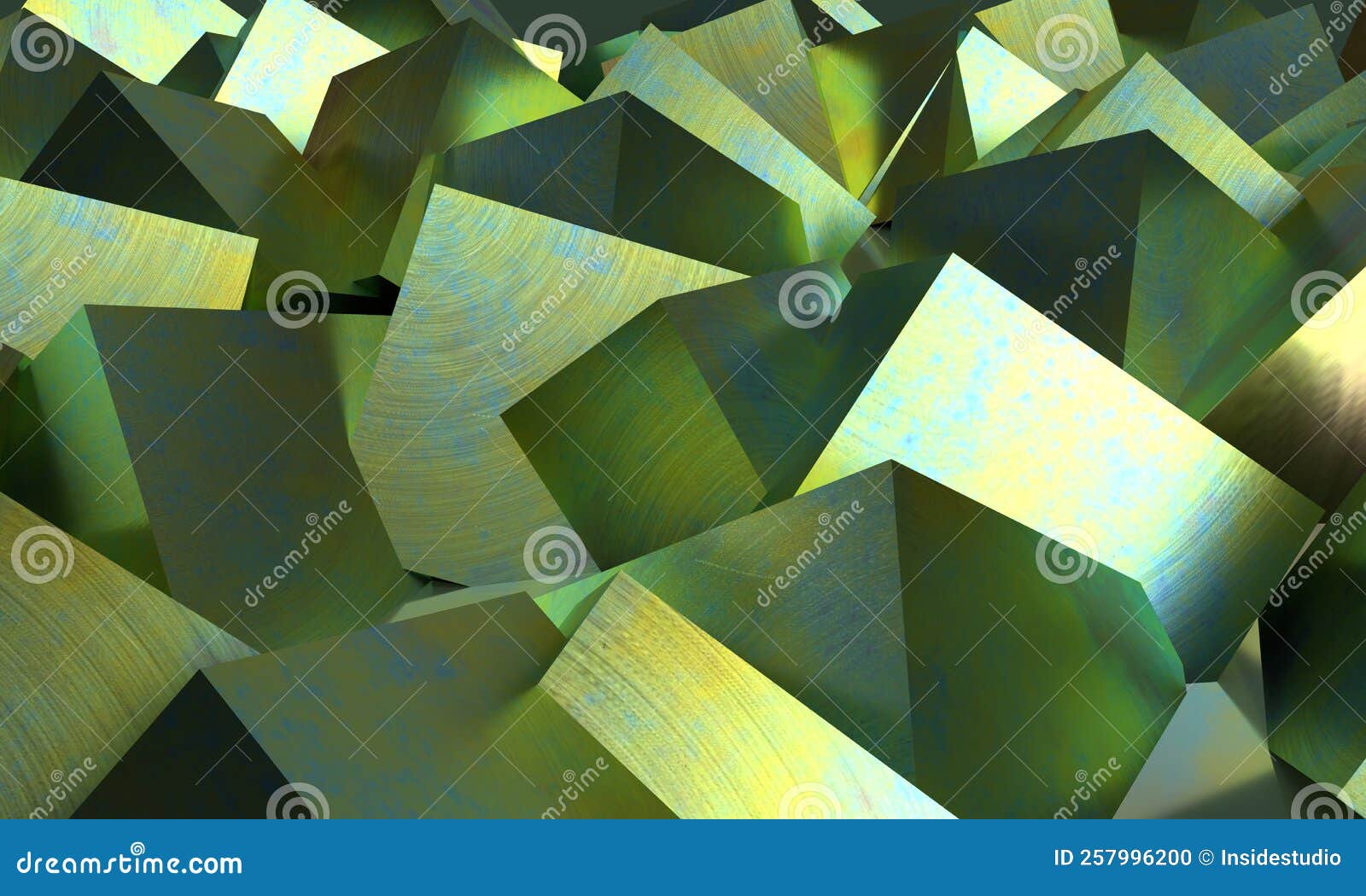Wallpaper. Green Abstract Polyhedra. 3d Texture. Background. Stock ...