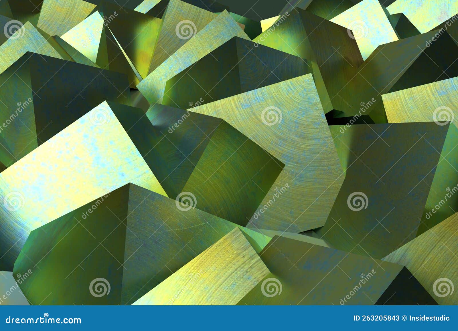 Wallpaper. Green Abstract Polyhedra. 3d Texture. Background. Stock ...