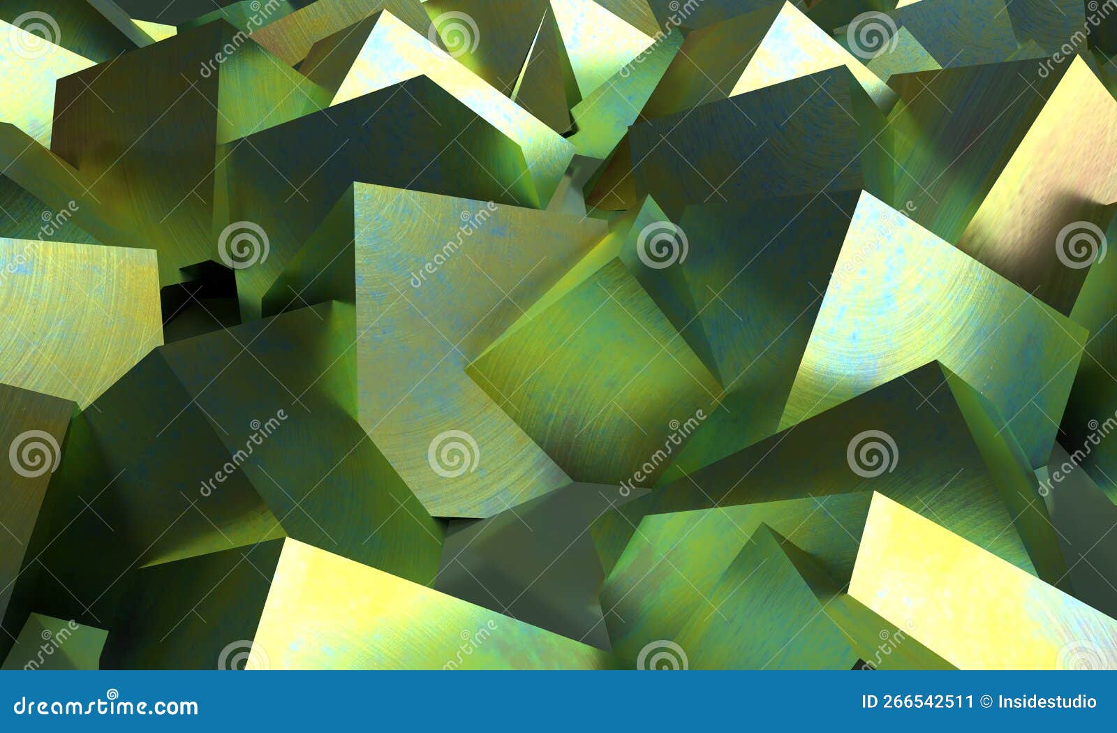 Wallpaper. Green Abstract Polyhedra. 3d Texture. Background. Stock ...