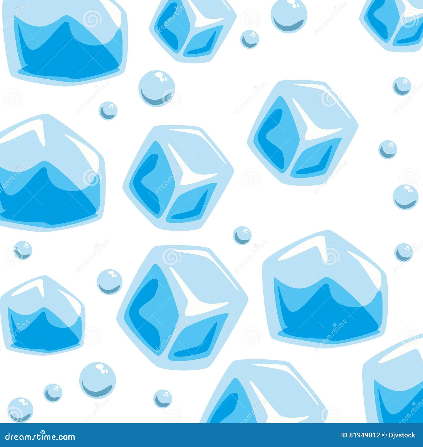 Wallpaper Ice Cubes Solid Bubbles Seamless Pattern Stock Vector ...