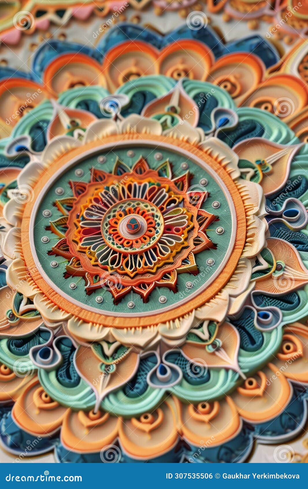 Wallpaper of Indian Mandala in Colour Gradient Stock Illustration ...