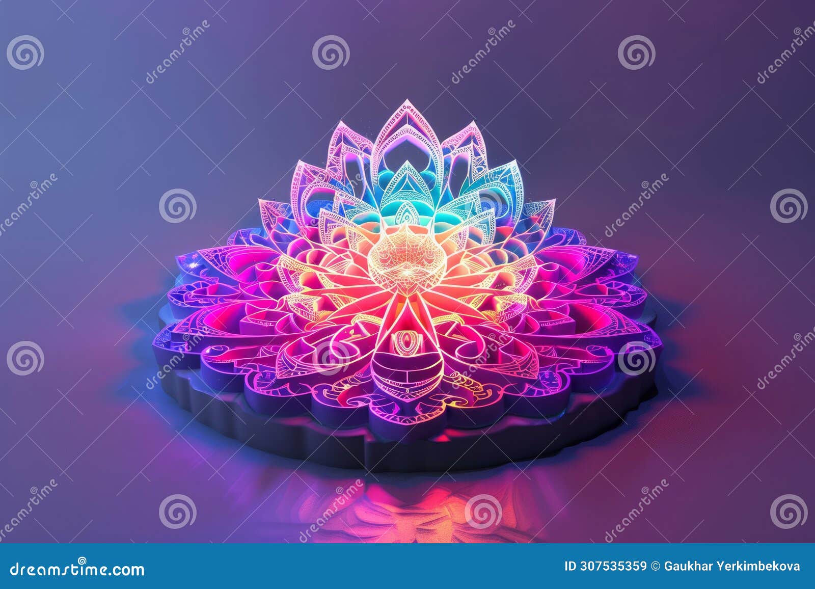 Wallpaper of Indian Mandala in Colour Gradient Stock Illustration ...