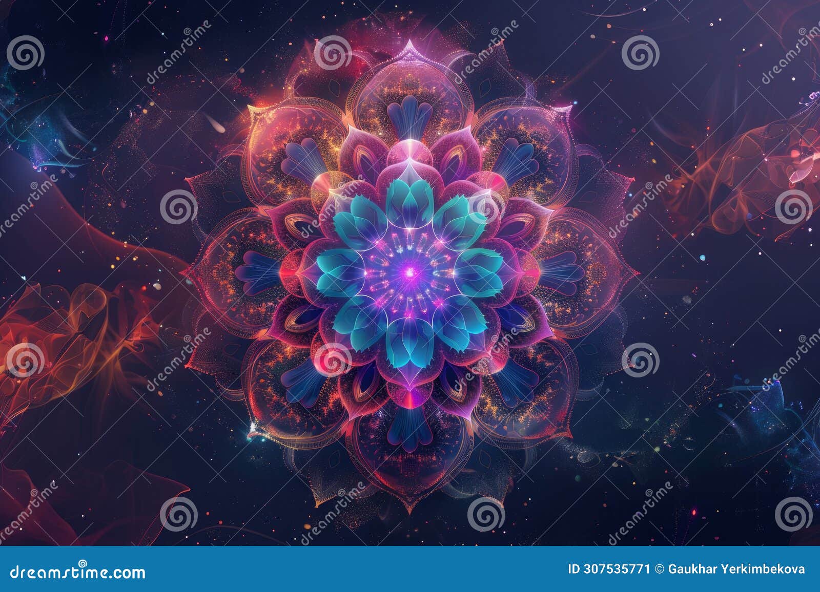 Wallpaper of Indian Mandala in Colour Gradient Stock Illustration ...