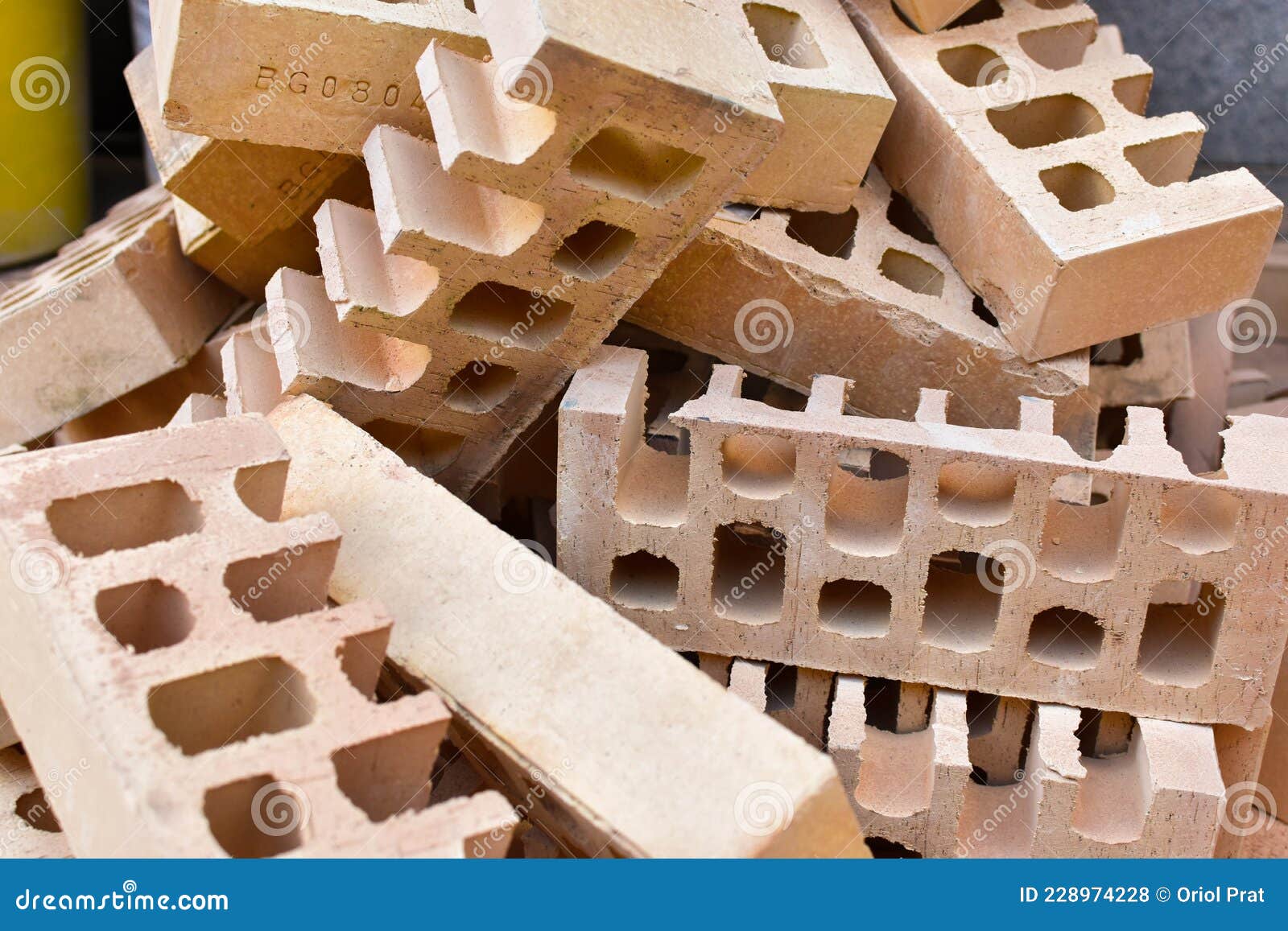 Wallpaper of Light Colored Bricks Grouped Together Stock Photo - Image ...
