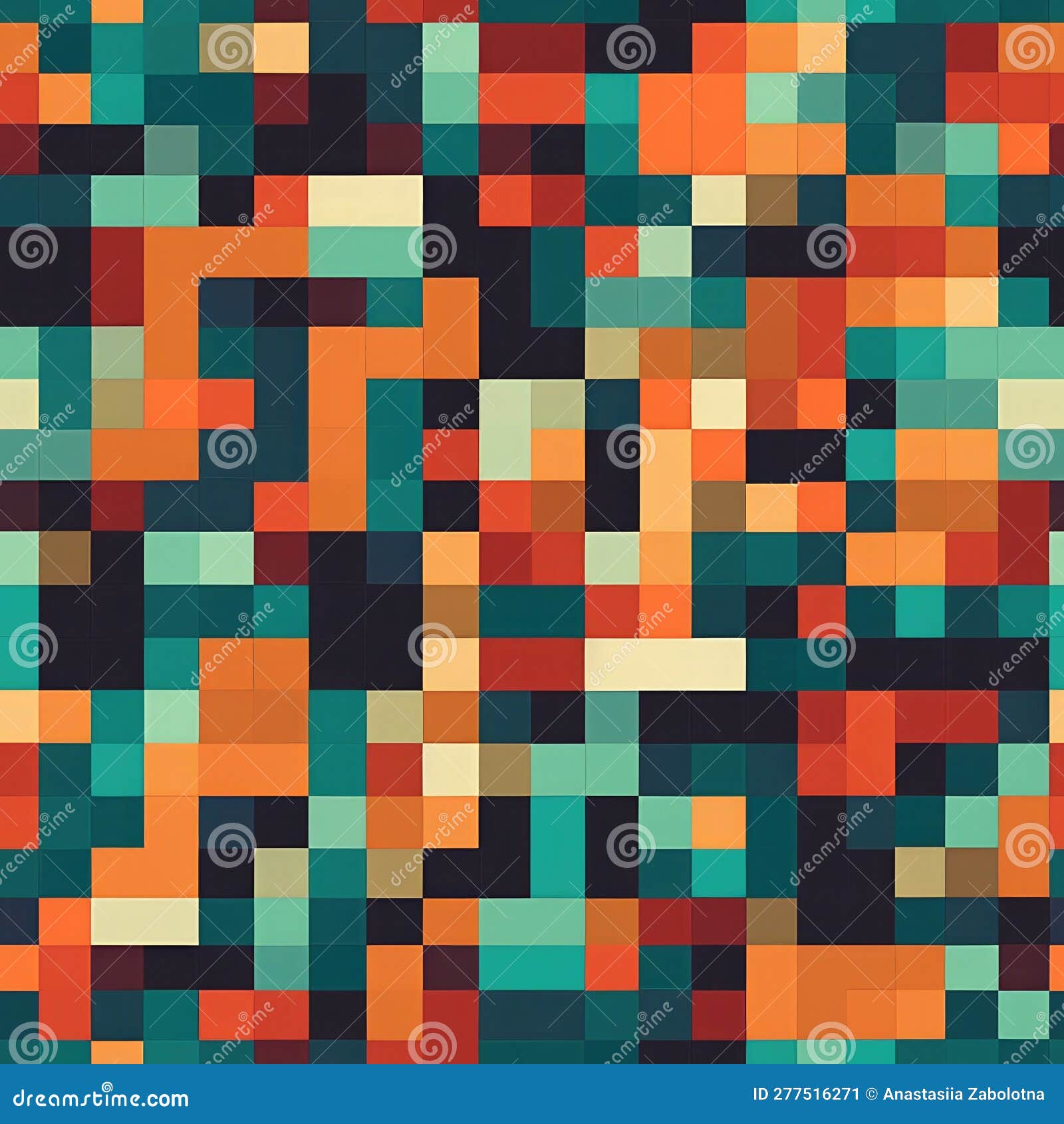 Wallpaper. Modern Pattern with Irregularly Shaped Blocks of Color ...