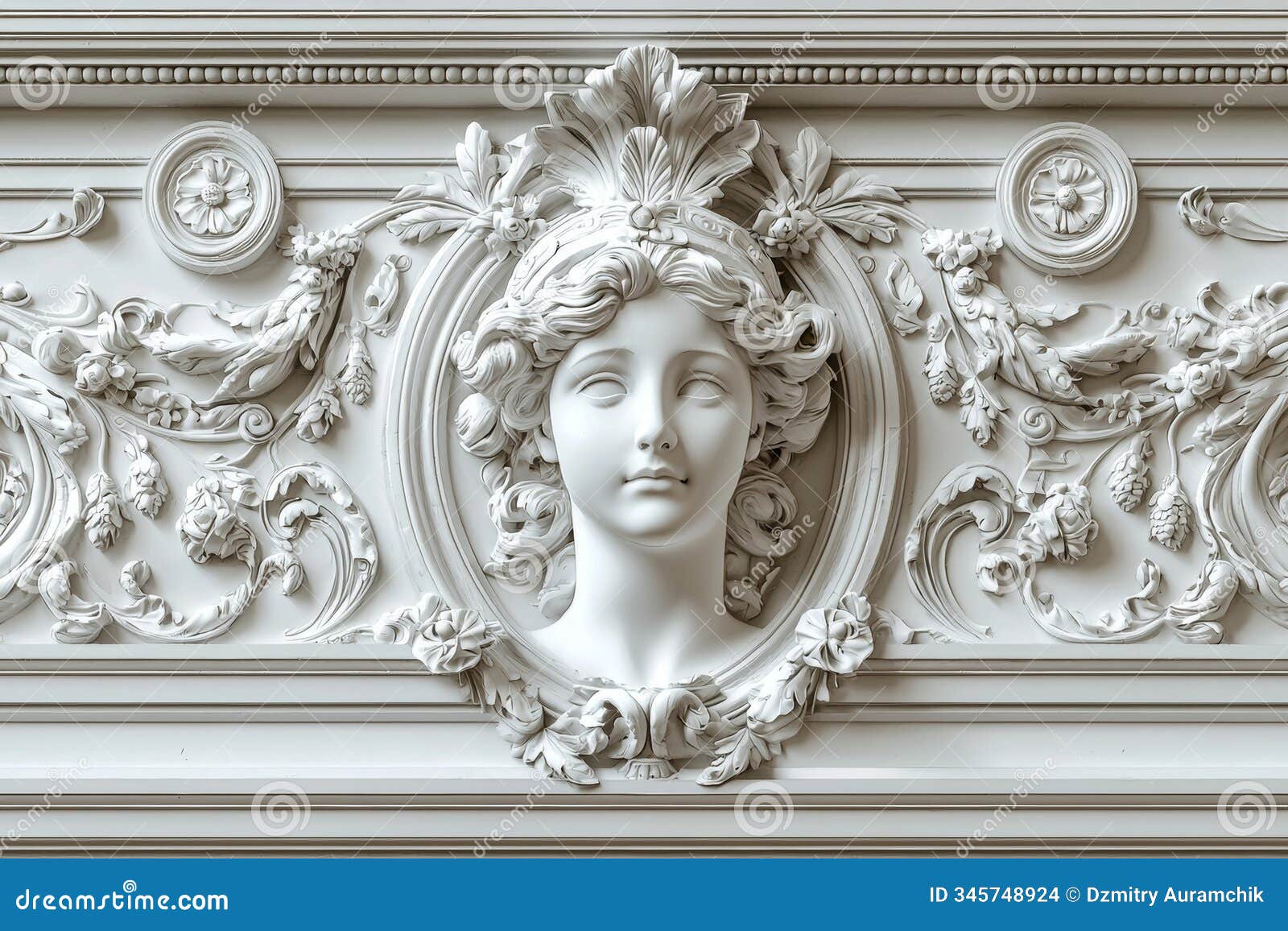 Wallpaper Mural with Beautiful Flowers 3D Relief Stock Photo - Image of ...