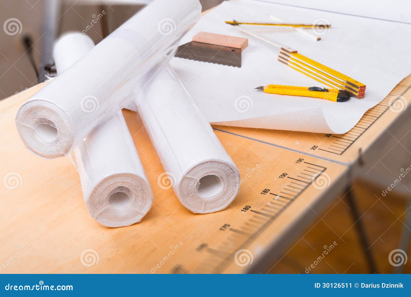 Pasting table stock image. Image of home, improvement - 30126511