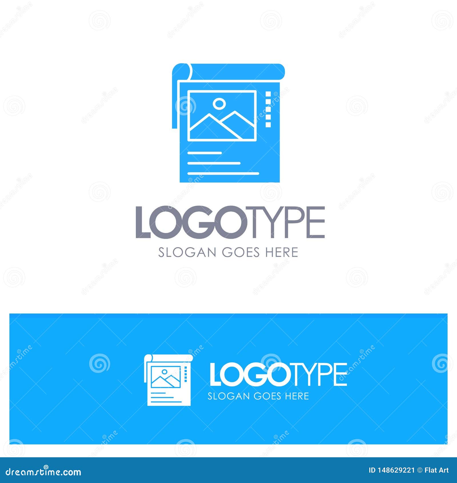 Wallpaper, Poster, Brochure Blue Logo Vector Stock Vector ...