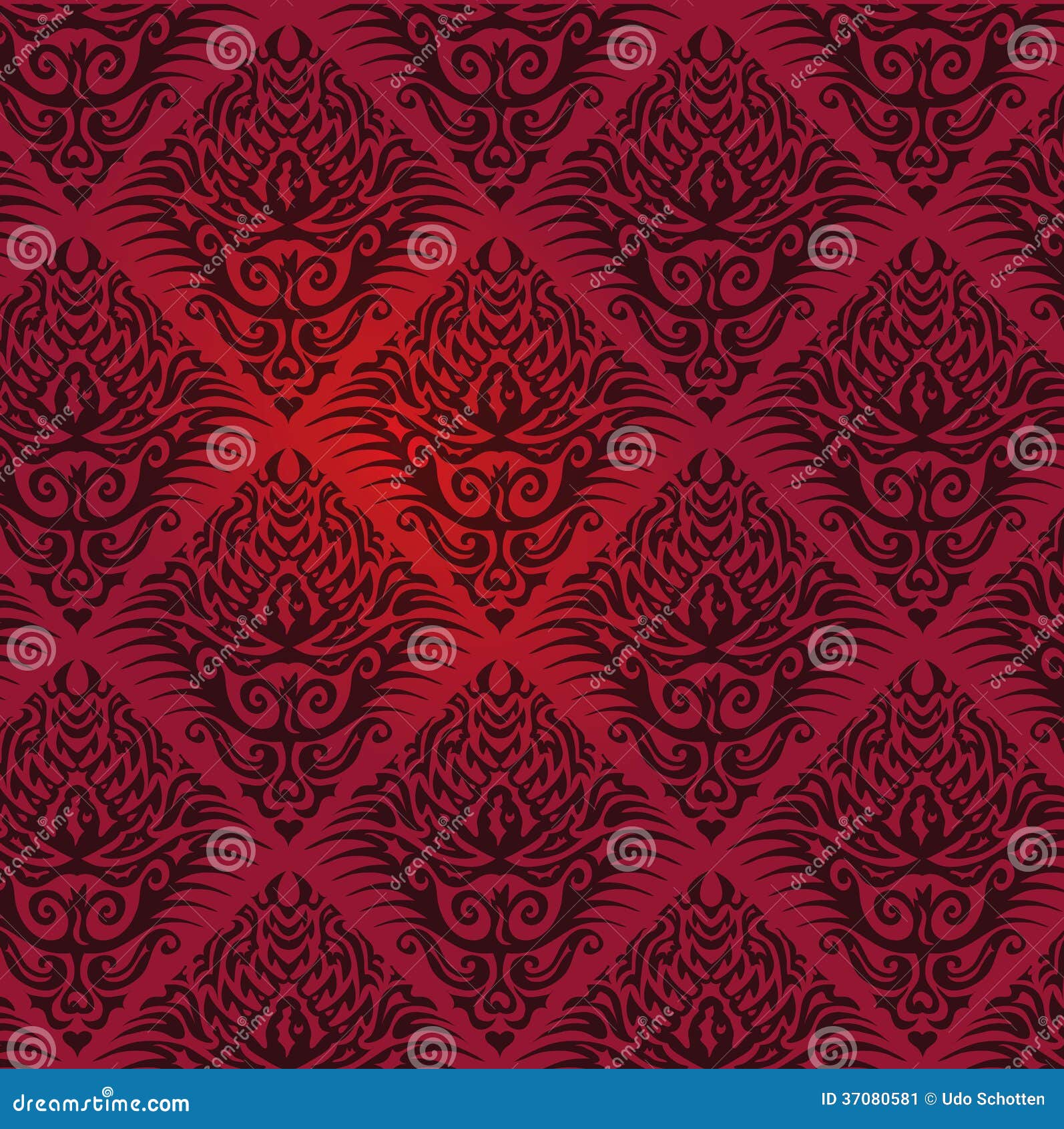 Wallpaper With Red Pattern Cartoon Vector | CartoonDealer.com #37080581