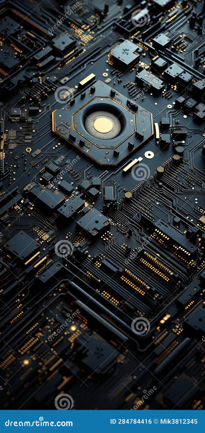 Wallpaper Retro Tech Background for Mobile. Stock Illustration ...