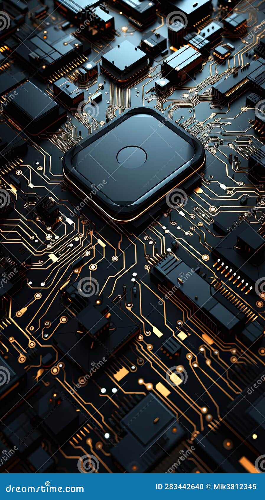 Wallpaper Retro Tech Background for Mobile. Stock Illustration ...