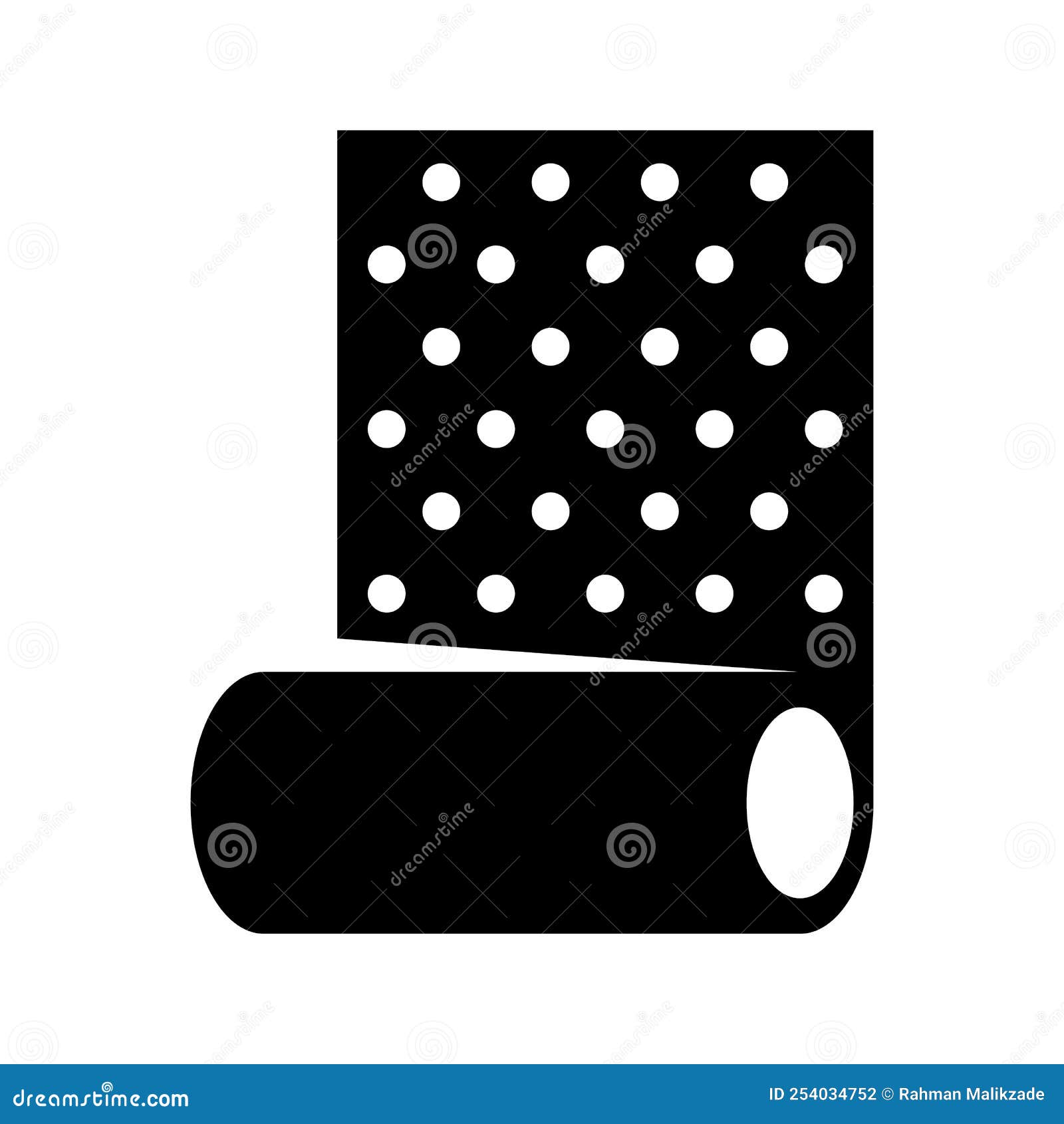 Wallpaper Roll Wall Paper Icon. Non-woven Wallpaper Vector Illustration ...