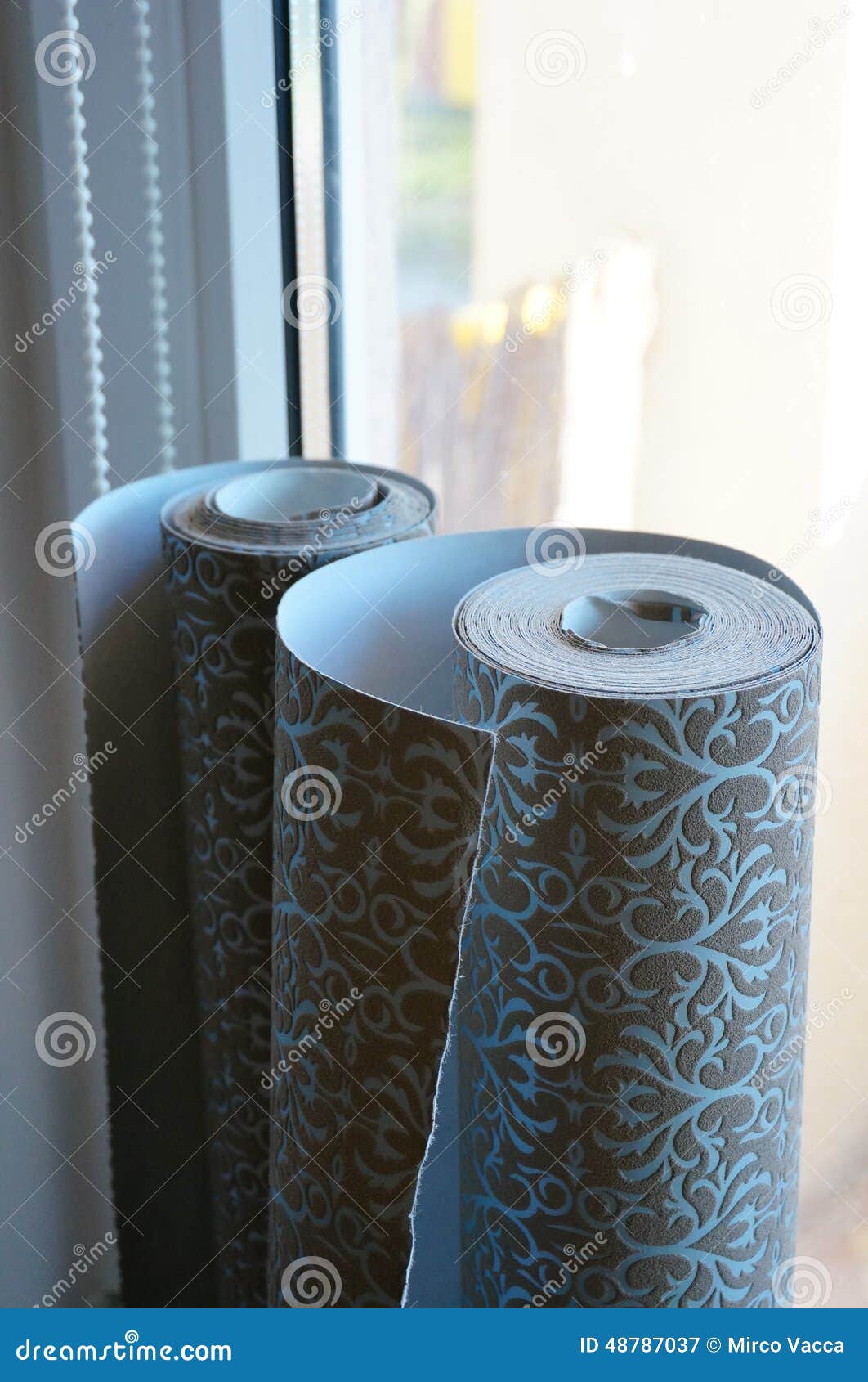 Wallpaper rolls stock image. Image of pattern, rolls - 48787037