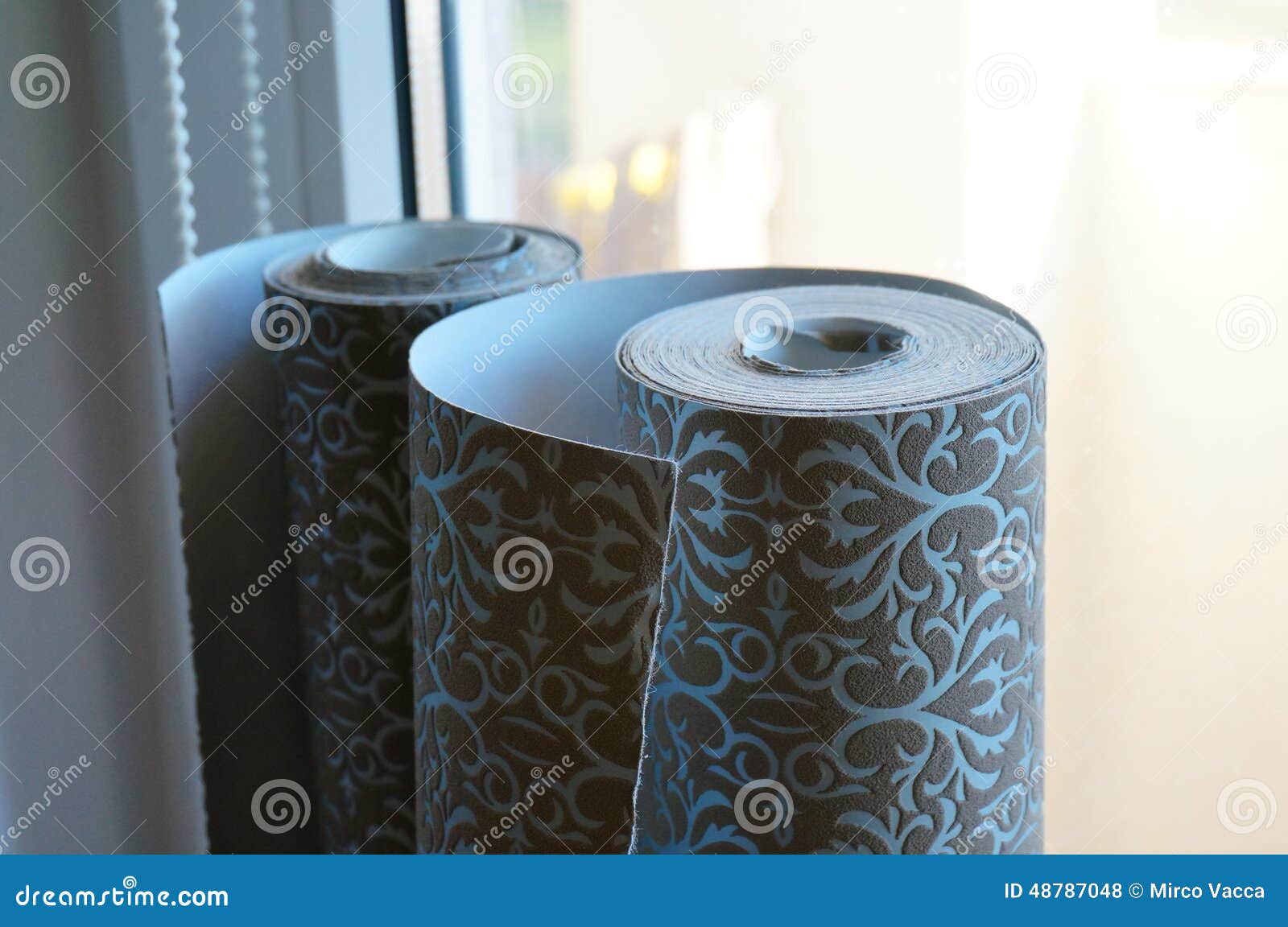 Wallpaper rolls stock photo. Image of rolls, pattern - 48787048