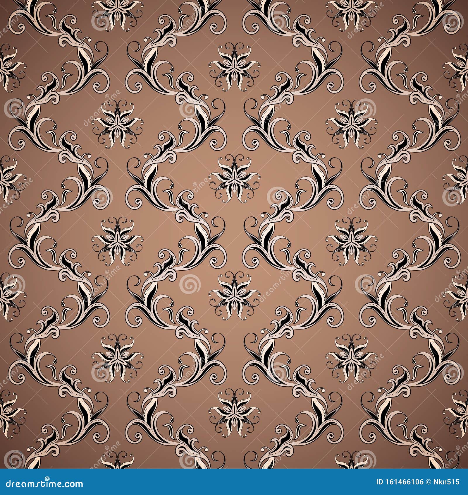 Wallpaper Seamless Brown Pattern on Dark Background Stock Vector ...
