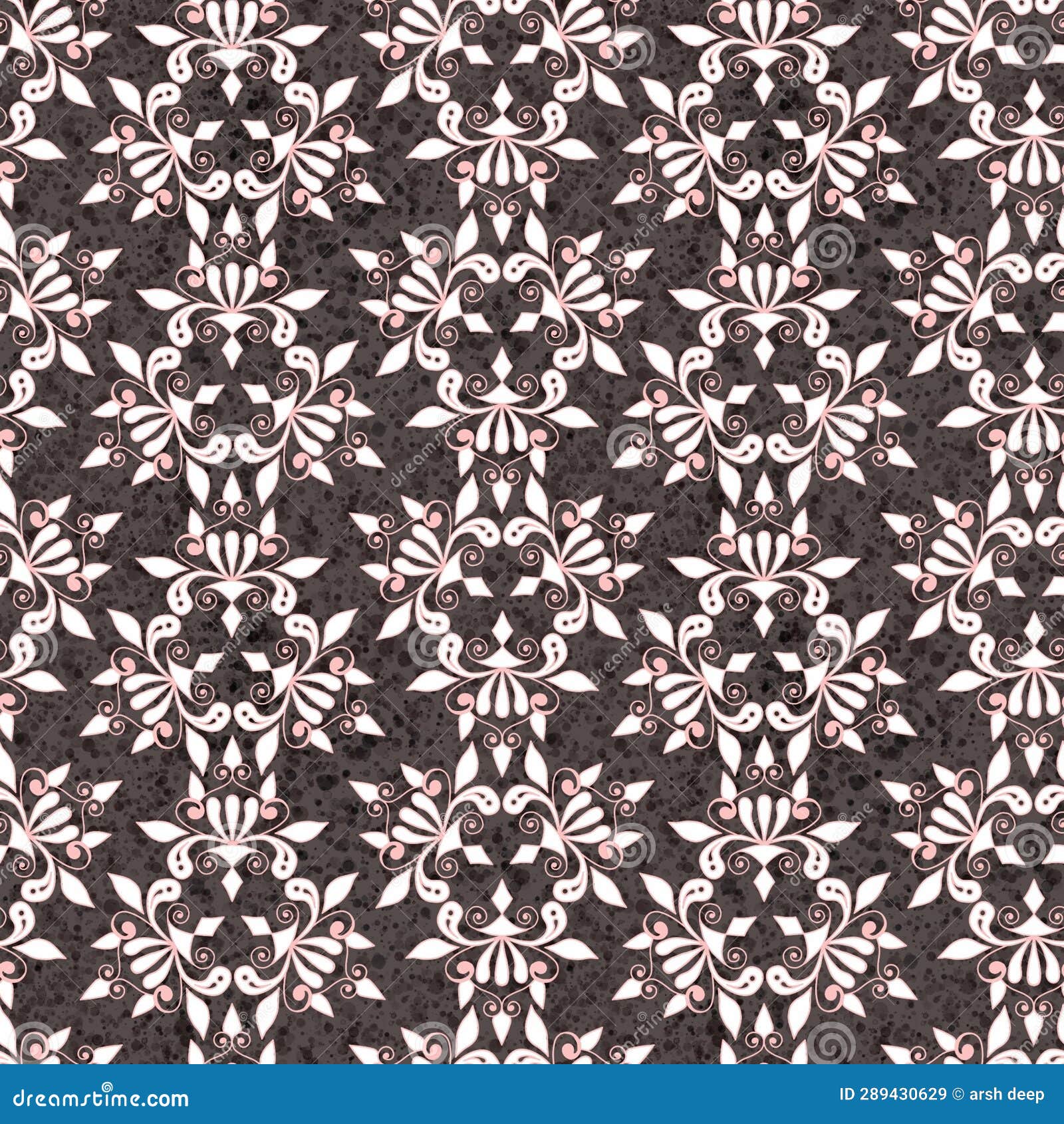 Wallpaper Seamless Design with Decorative Elements Stock Image - Image ...