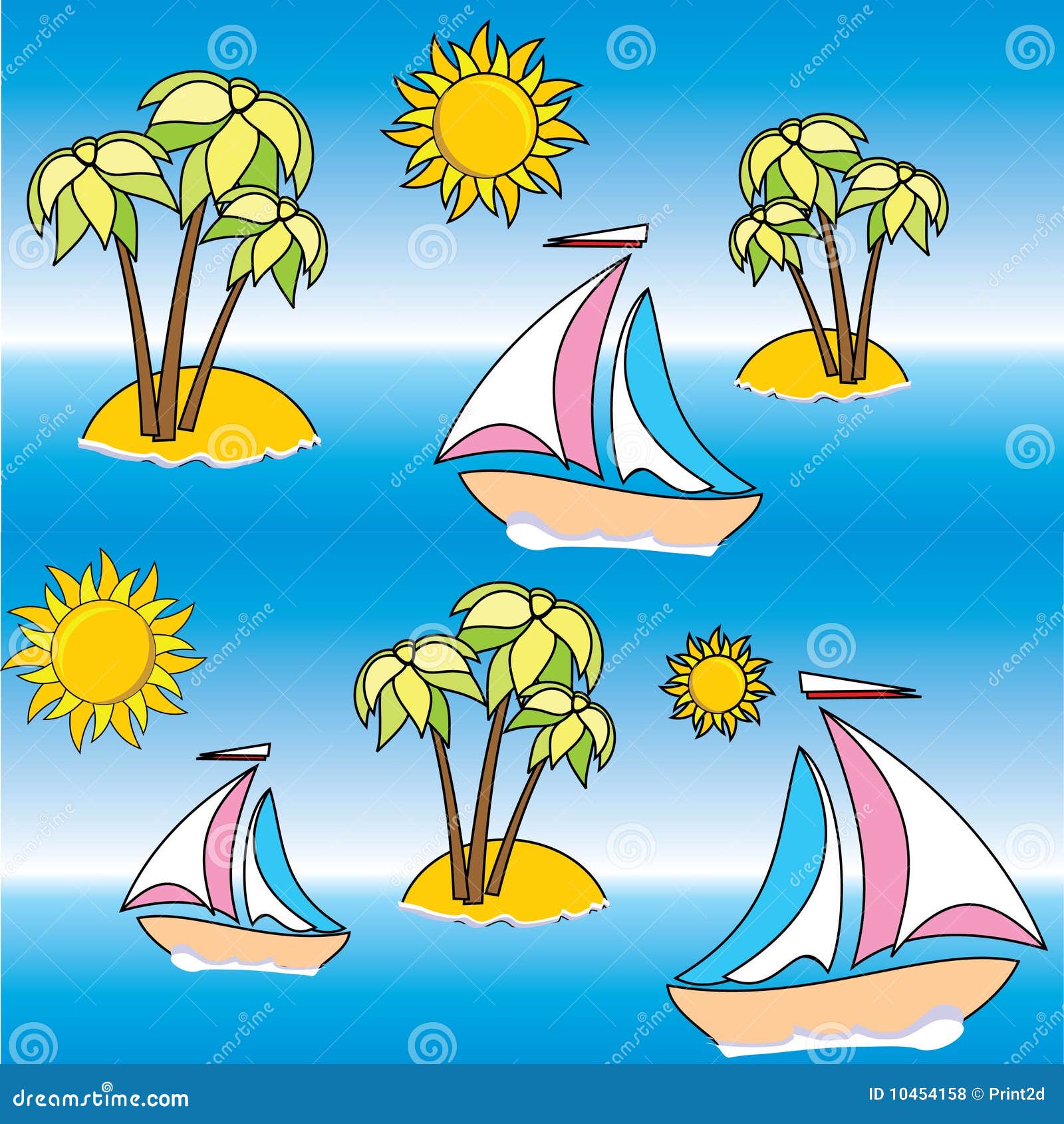 Wallpaper see stock vector. Illustration of vector, colorful - 10454158