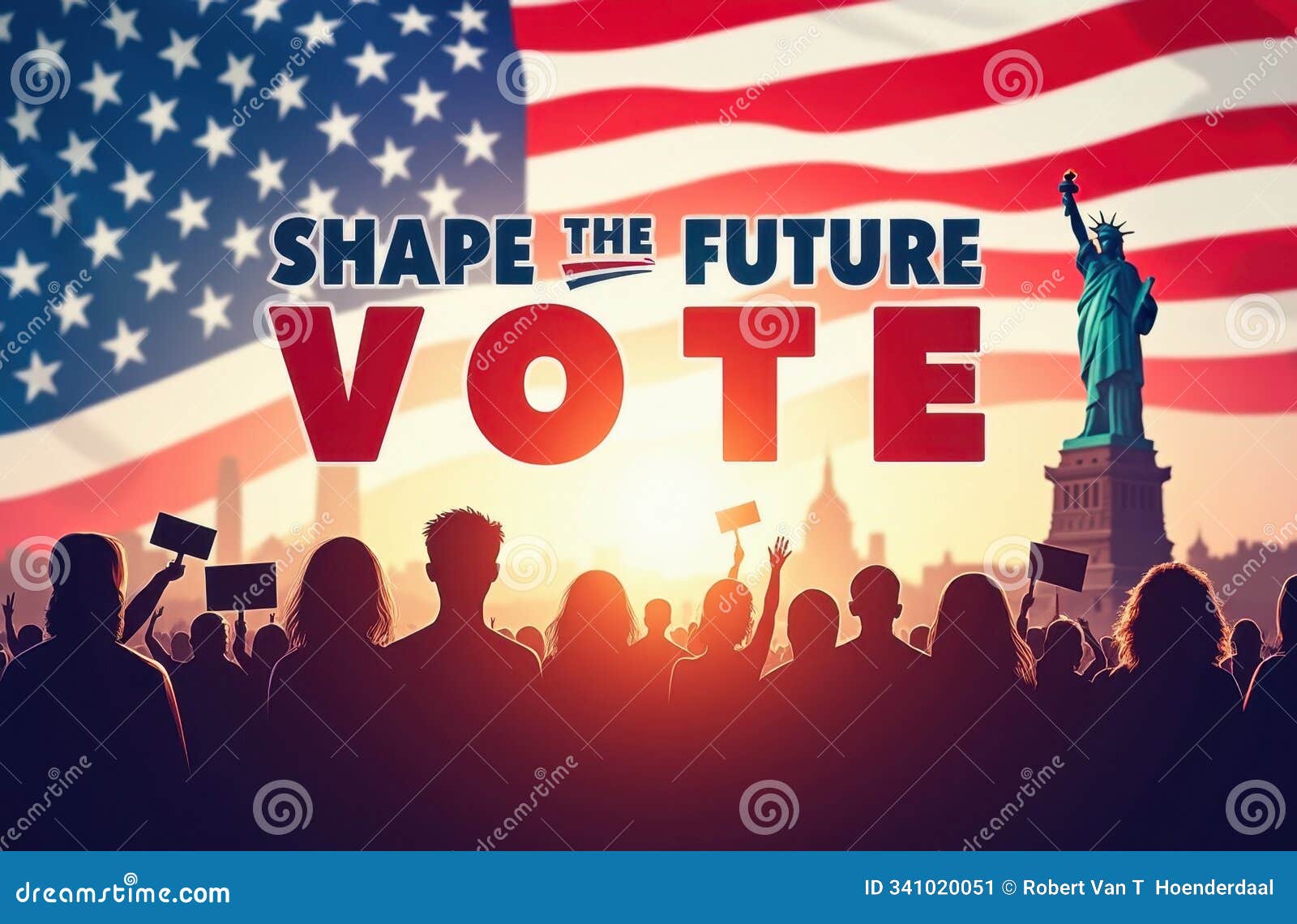 Wallpaper with the Slogan Shape the Future Vote 2024 at 17-10-2024 Stock Illustration ...