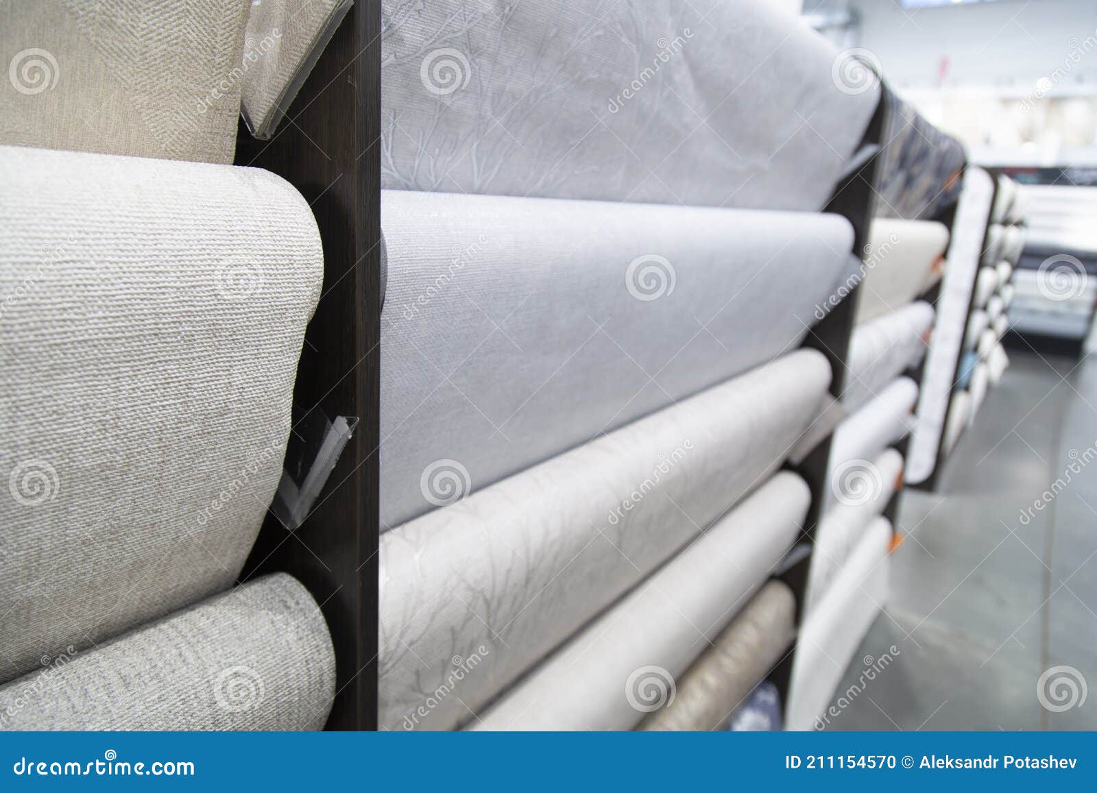 Wallpaper Store Concept For Renovation. Young Family Chooses Wall ...