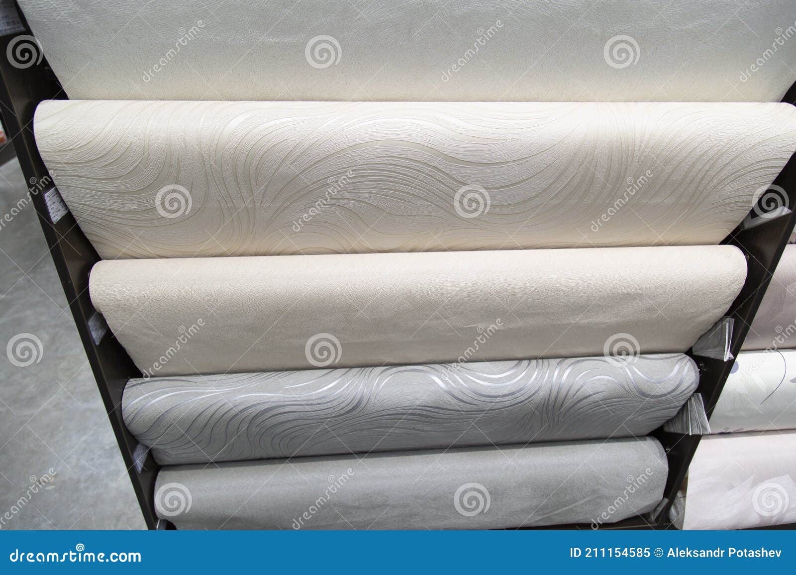 Wallpaper Store Concept For Renovation. Young Family Chooses Wall ...