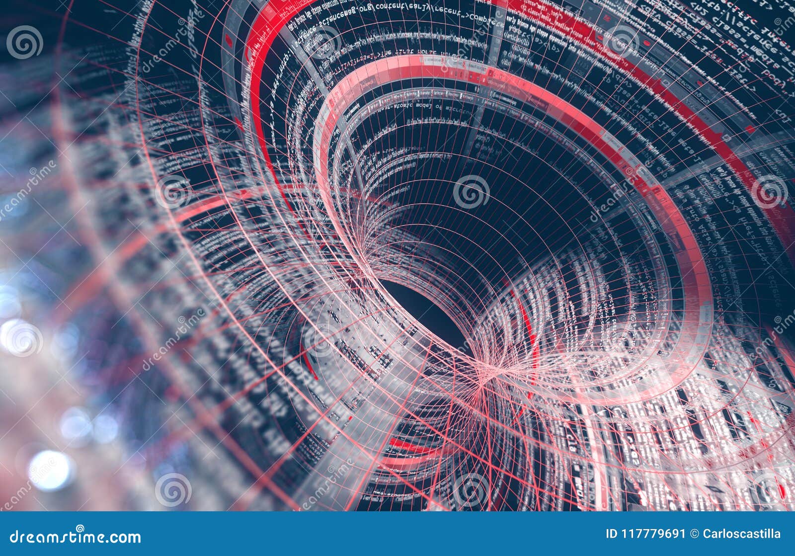 Abstract Background of Technology, Science and Cloud Computer Stock Illustration - Illustration ...