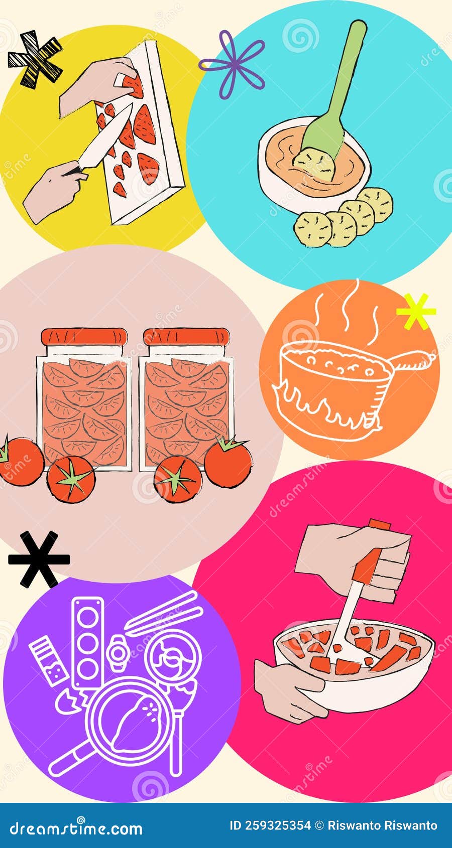 Happy Cook Love Cook (smartphone Wallpaper) Stock Illustration ...