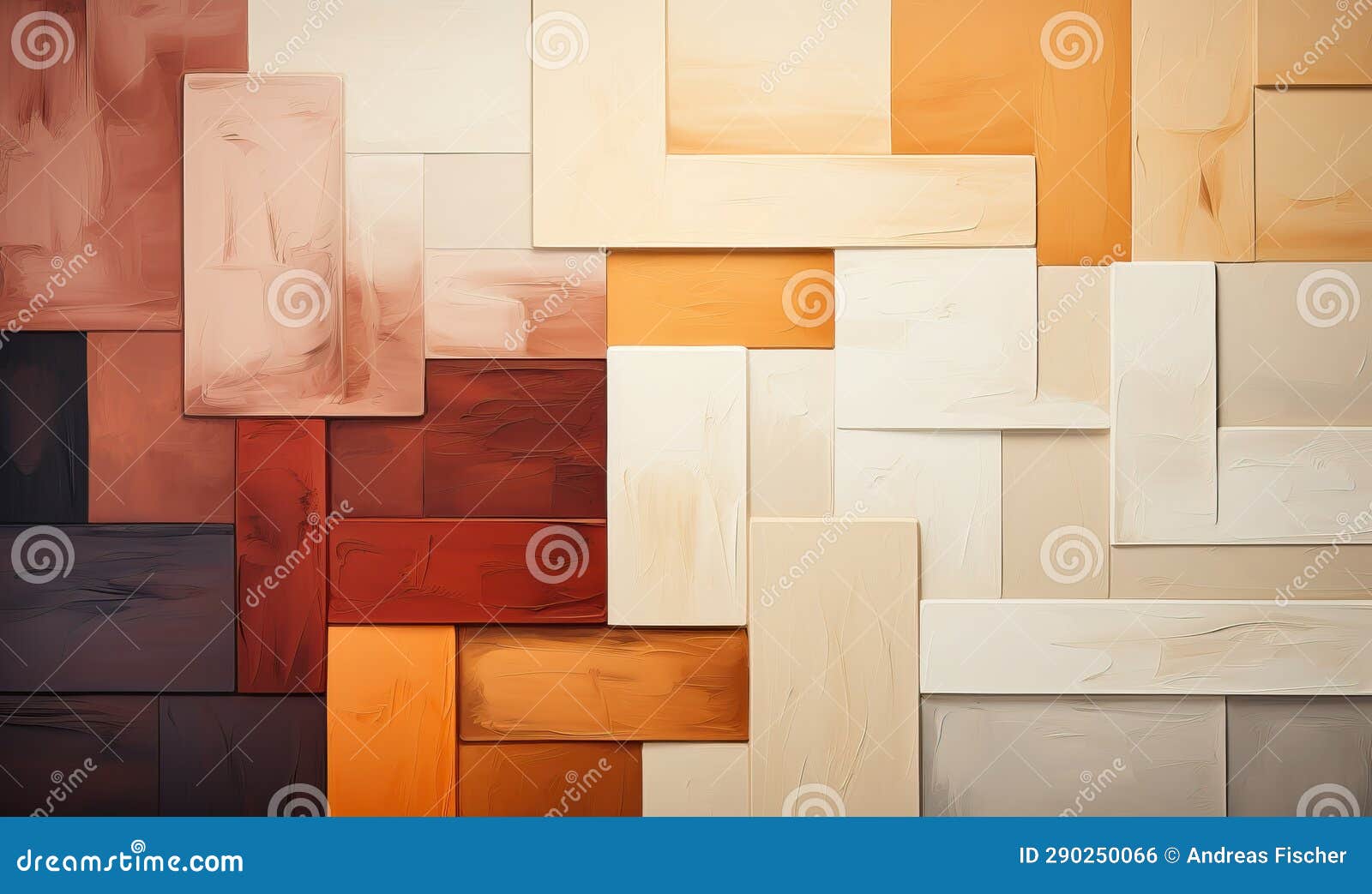 Wallpaper with Textured 3D Rectangles of Different Sizes. Stock Photo ...