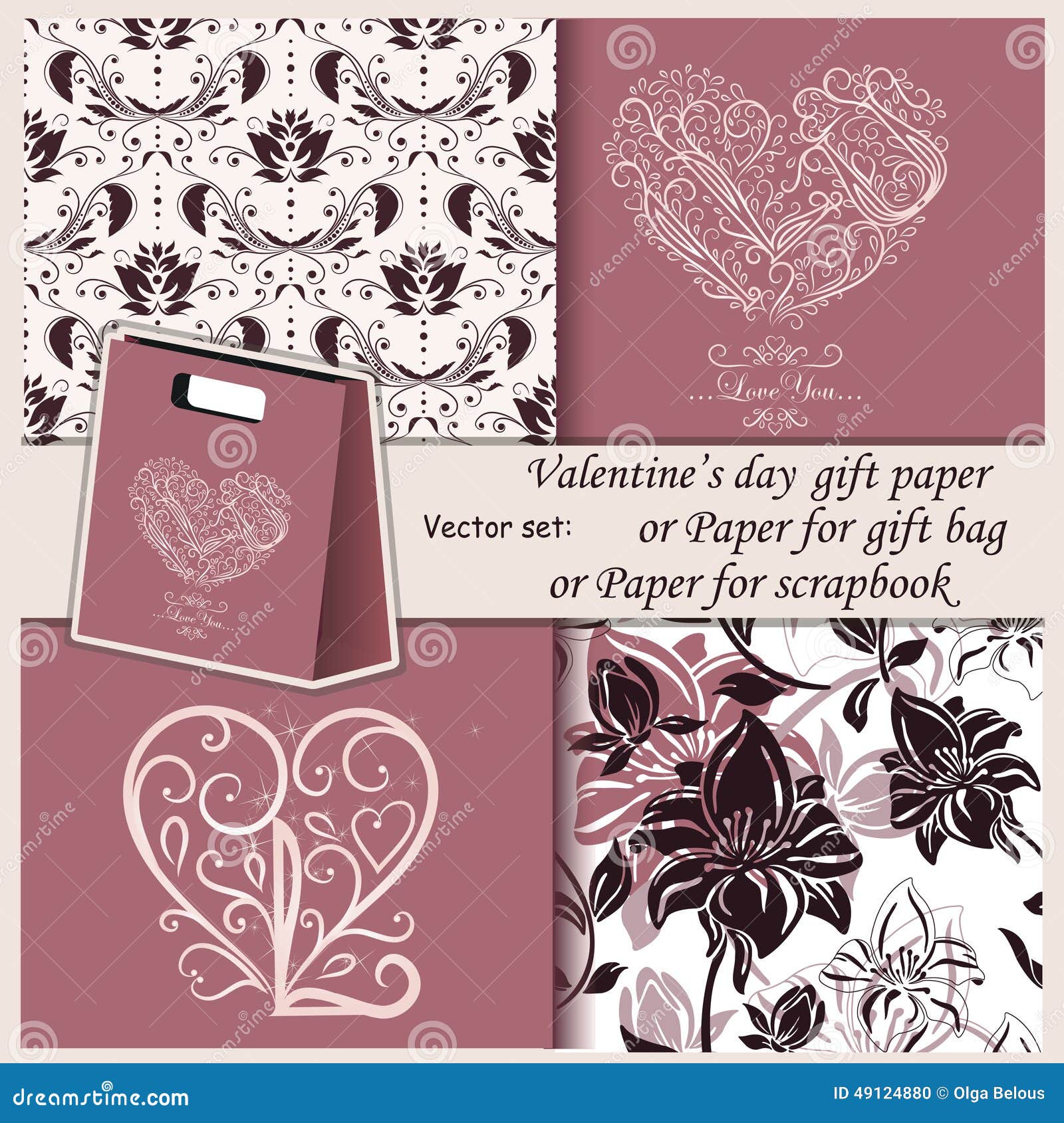 Wallpaper, Valentine S Day Gift Paper or for Stock Vector ...