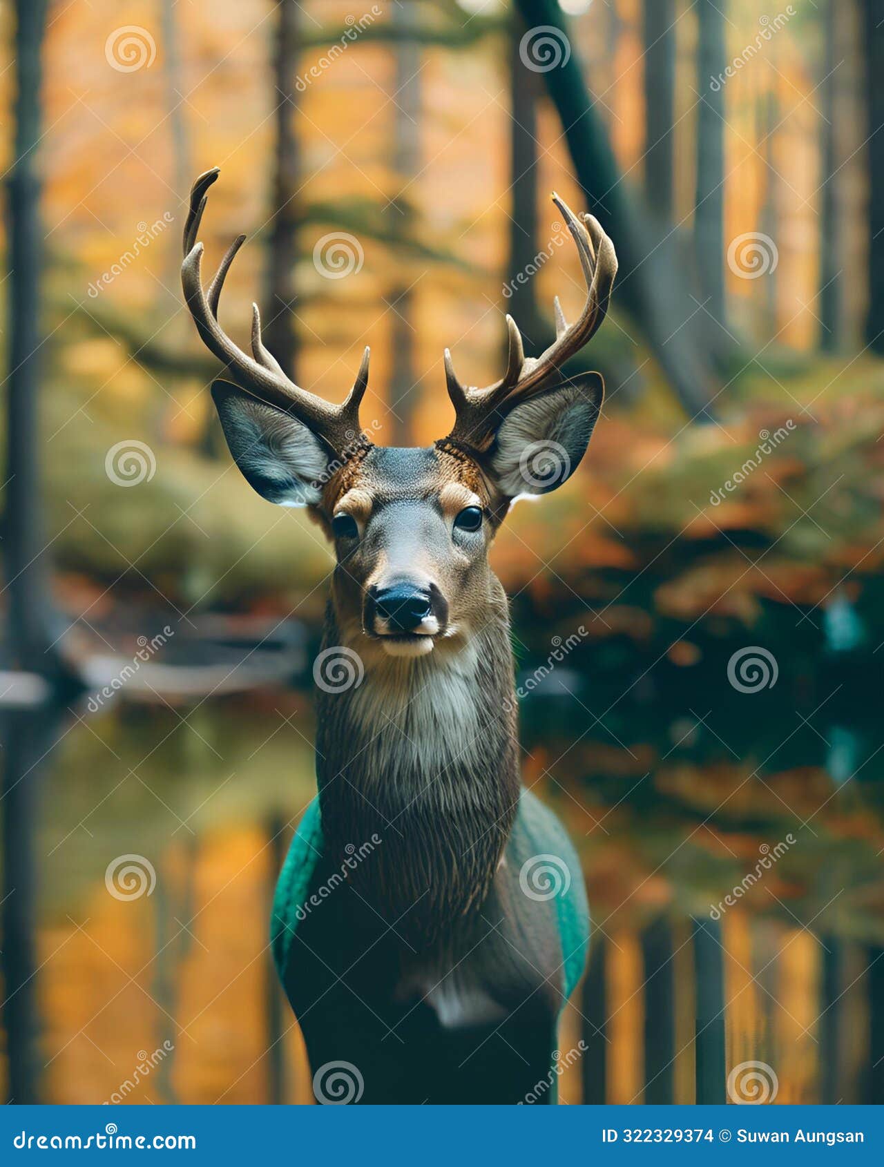 A deer among the trees stock photo. Image of white, animal - 322329374