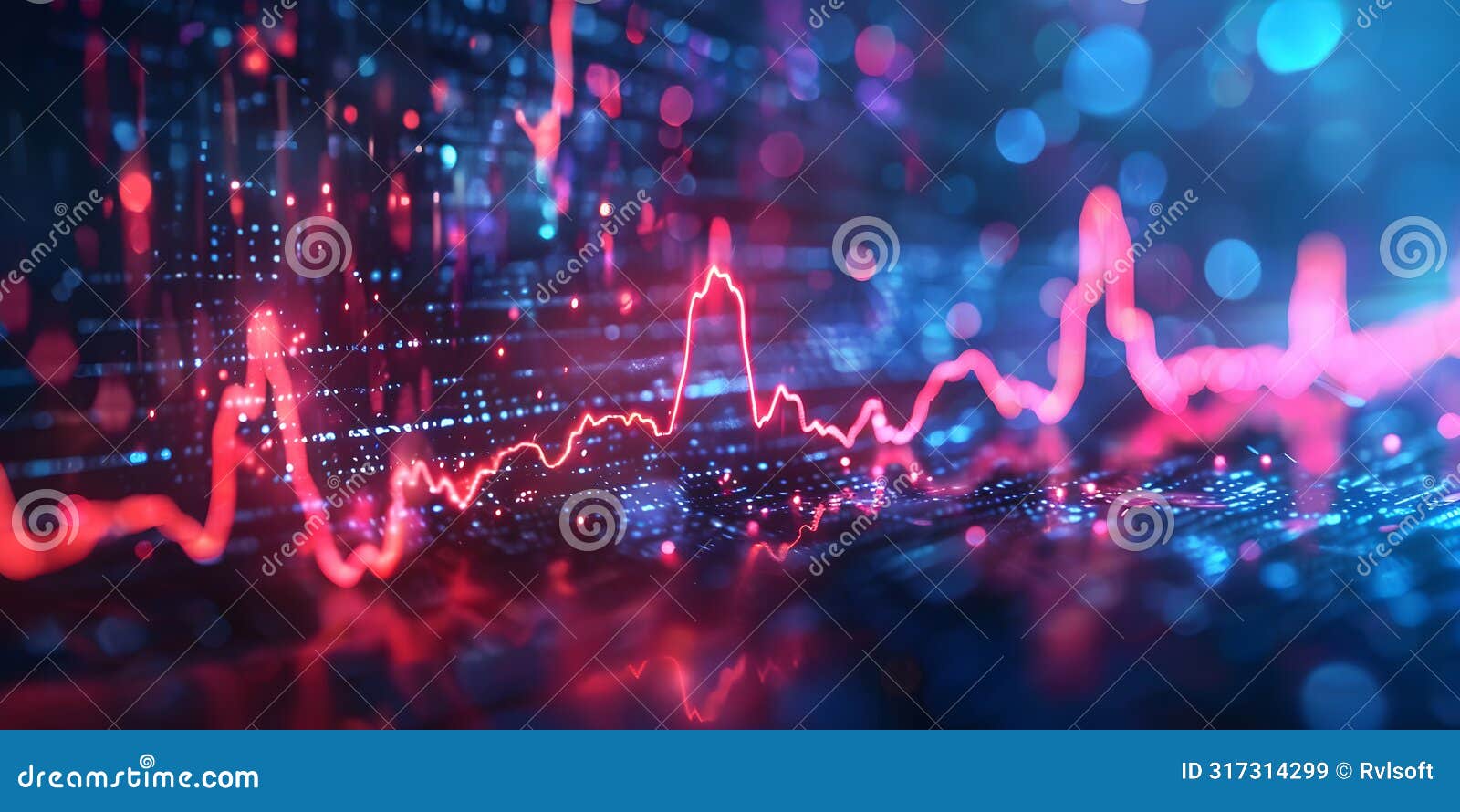 Wallpaper Of Virtual Cardiogram Pulse On Digital Background, Abstract ...