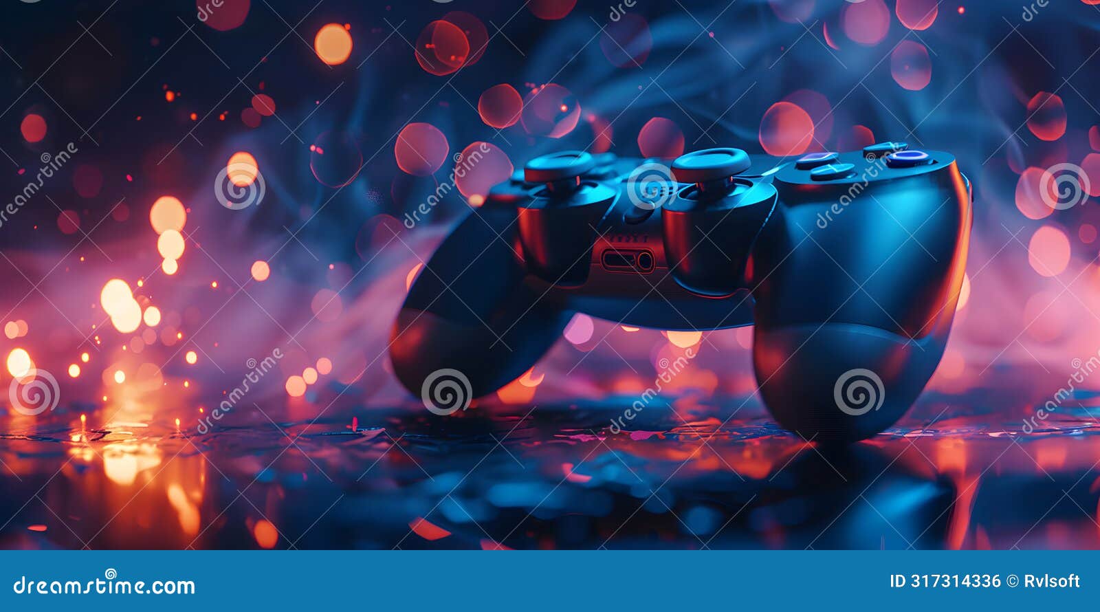 Wallpaper of Virtual Gamepad on Digital Background, Abstract Technology ...