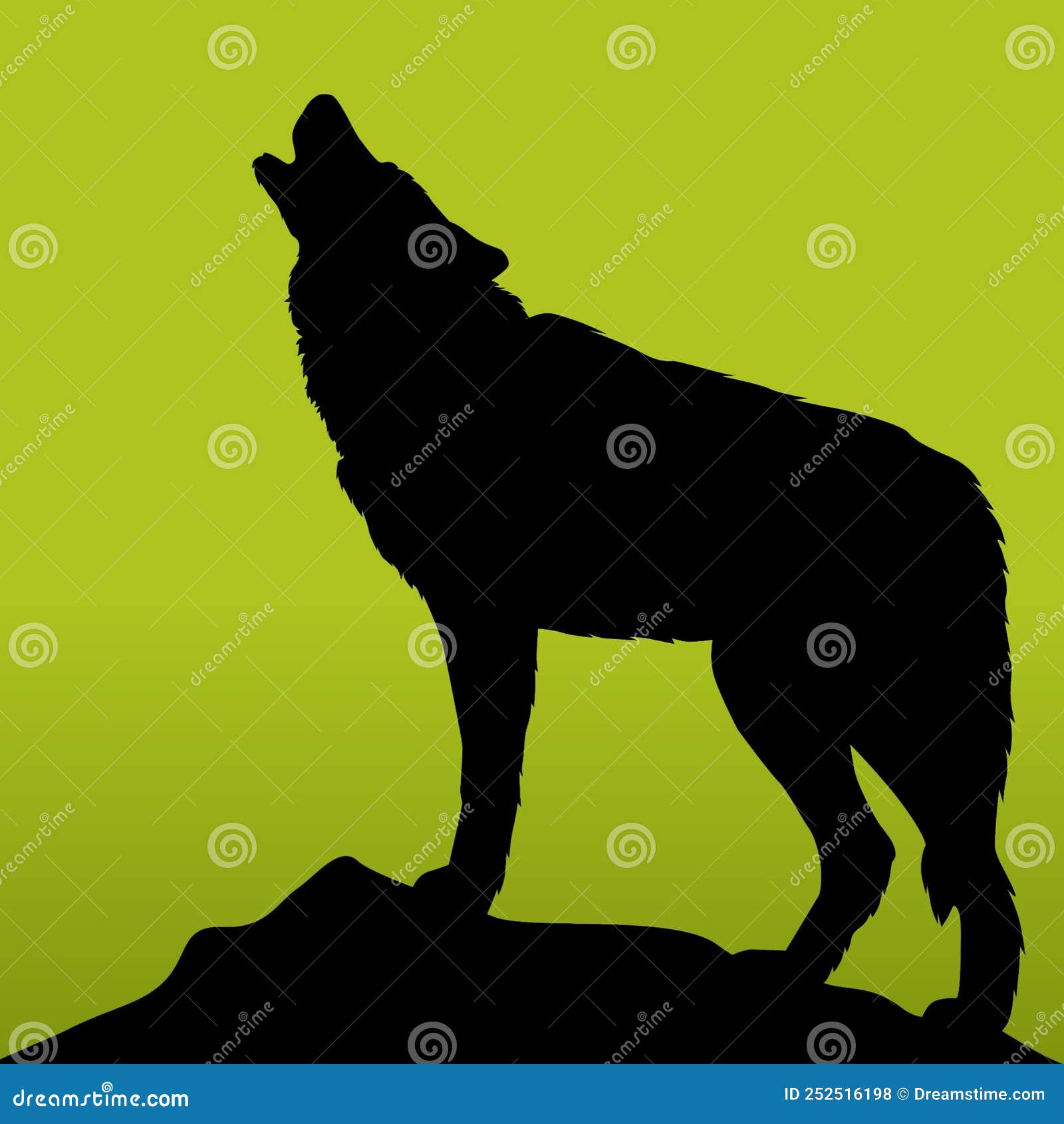 Wallpaper Wolf Shadow stock illustration. Illustration of cartoon ...