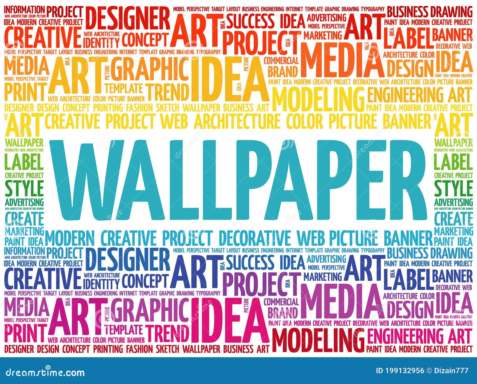 WALLPAPER word cloud stock illustration. Illustration of backdrop ...