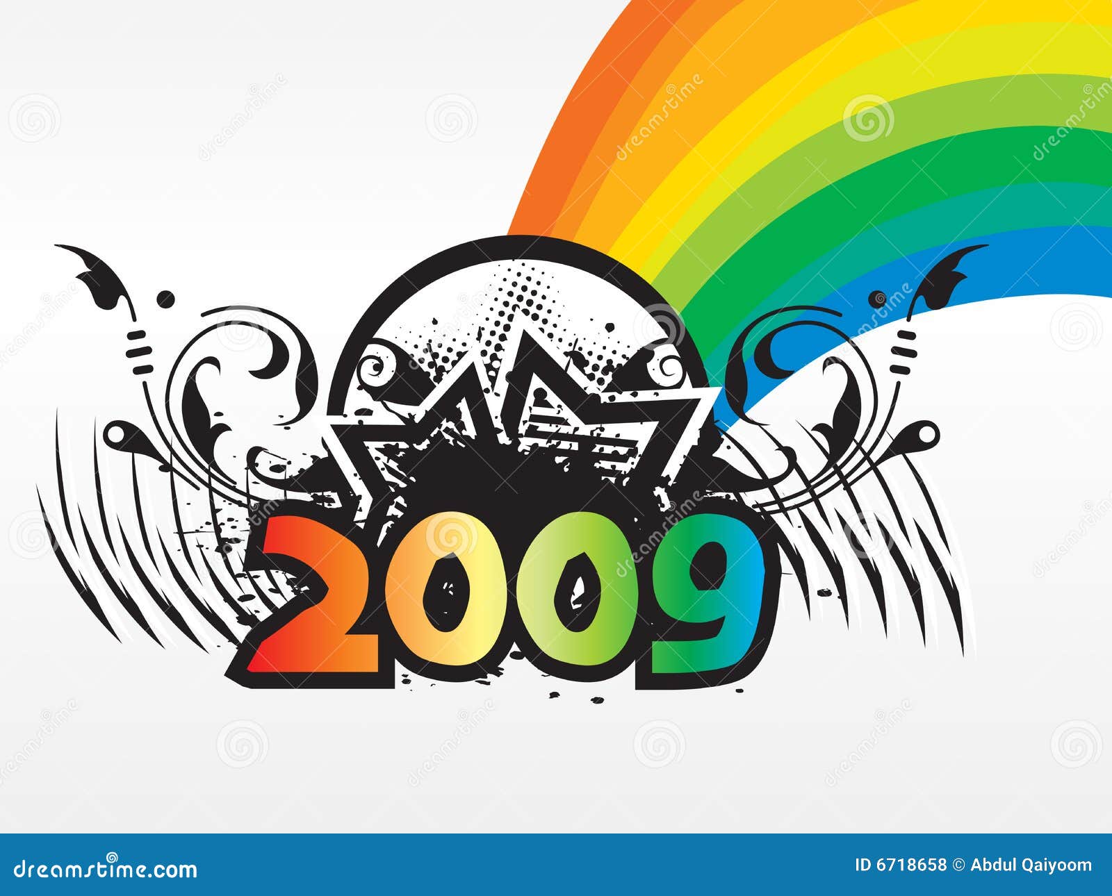 Wallpaper, Year 2009 Background Stock Illustration - Illustration of ...