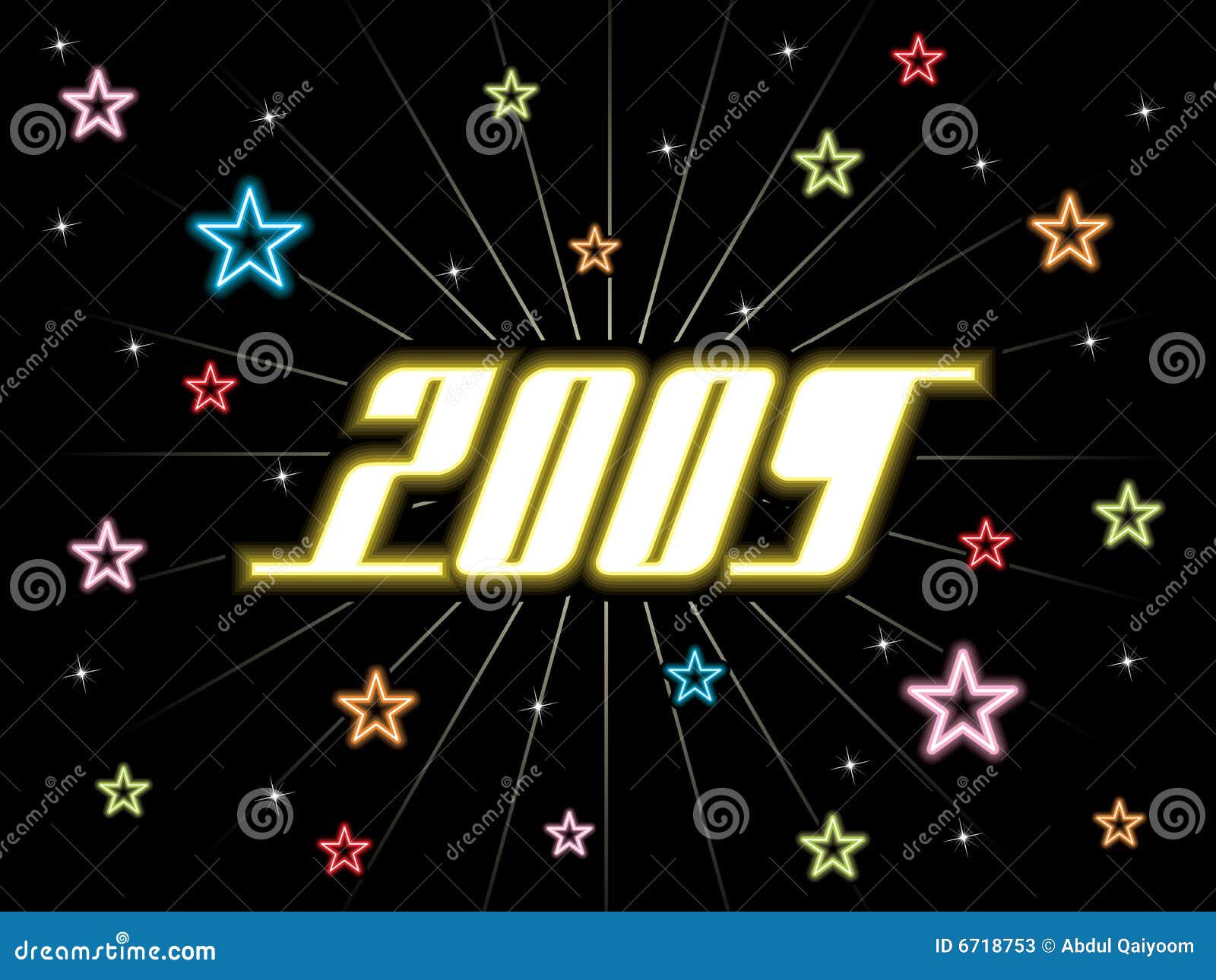 Wallpaper, Year 2009 Background Stock Illustration - Illustration of ...