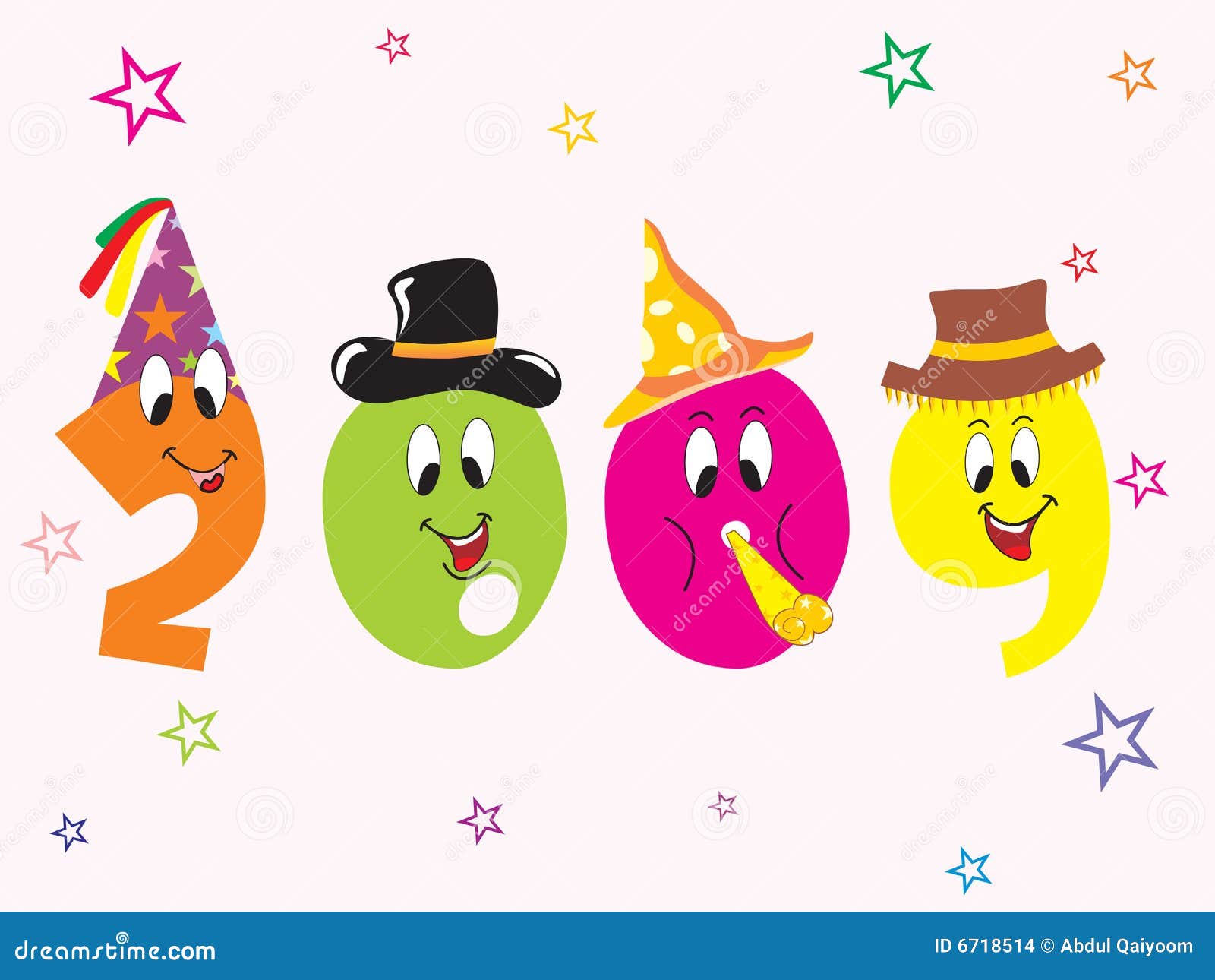 Wallpaper, Year 2009 Background for Party Stock Illustration ...