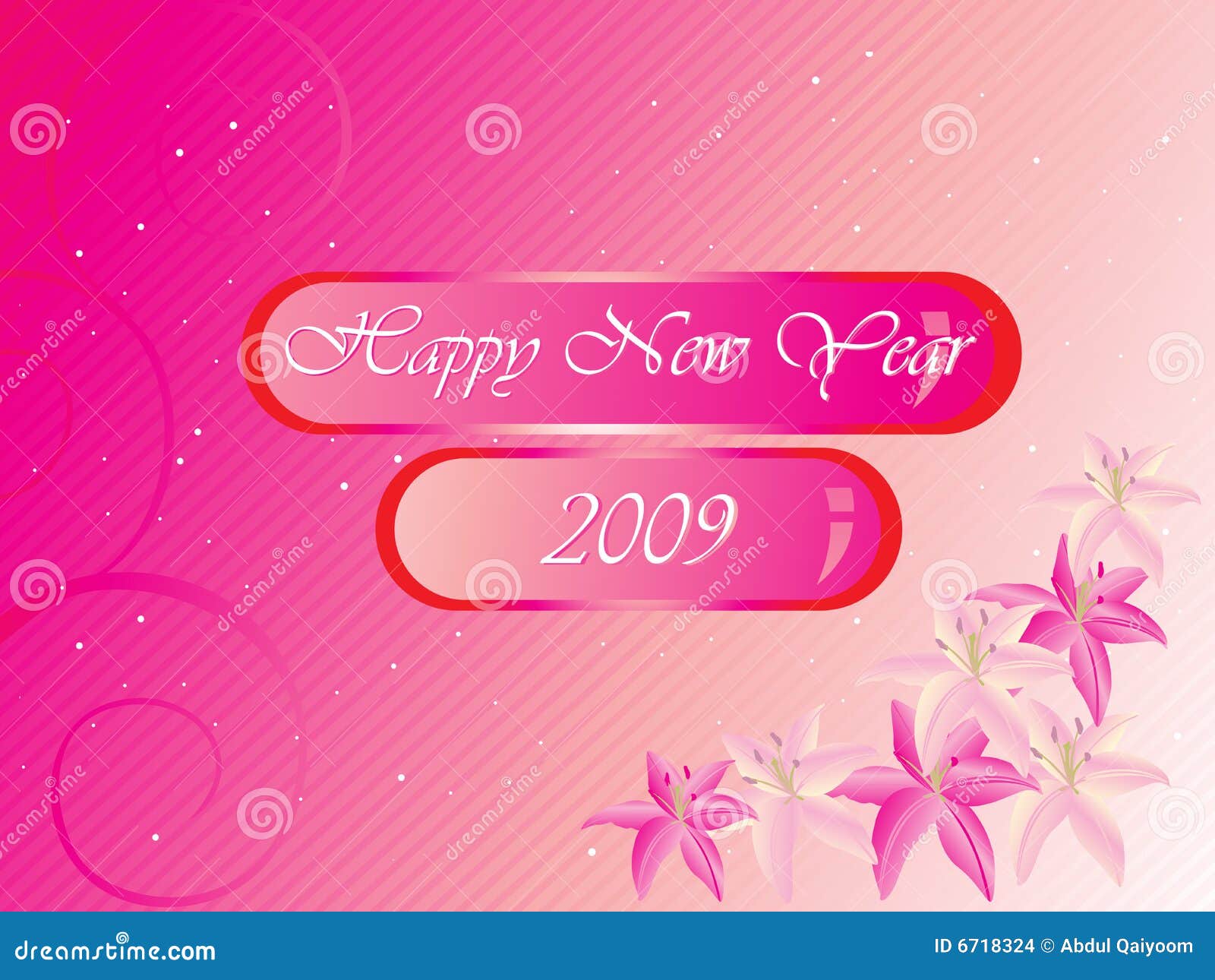 Wallpaper, Year 2009 Background for Party People Stock Illustration ...