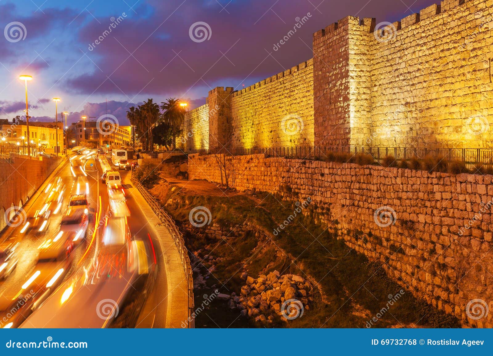 Walls of Ancient City, Jerusalem, Israel Stock Photo - Image of ...