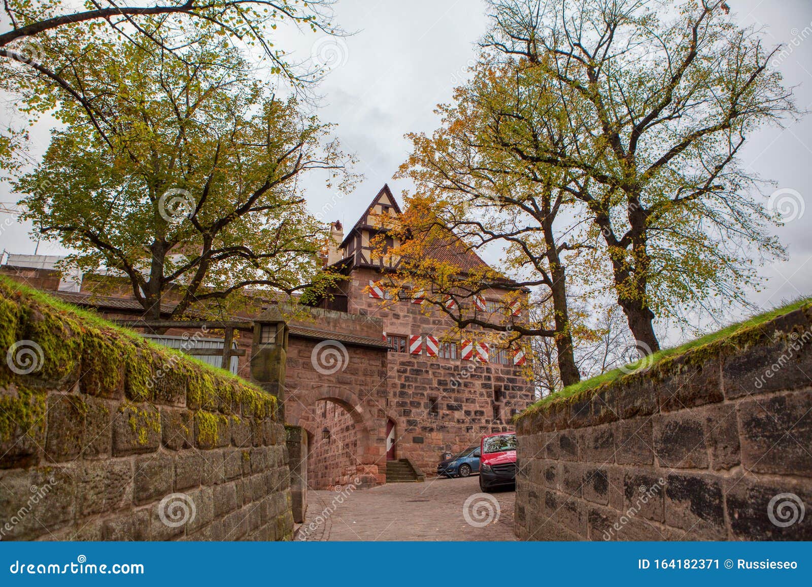 Walls of old Town stock image. Image of building, castle - 164182371