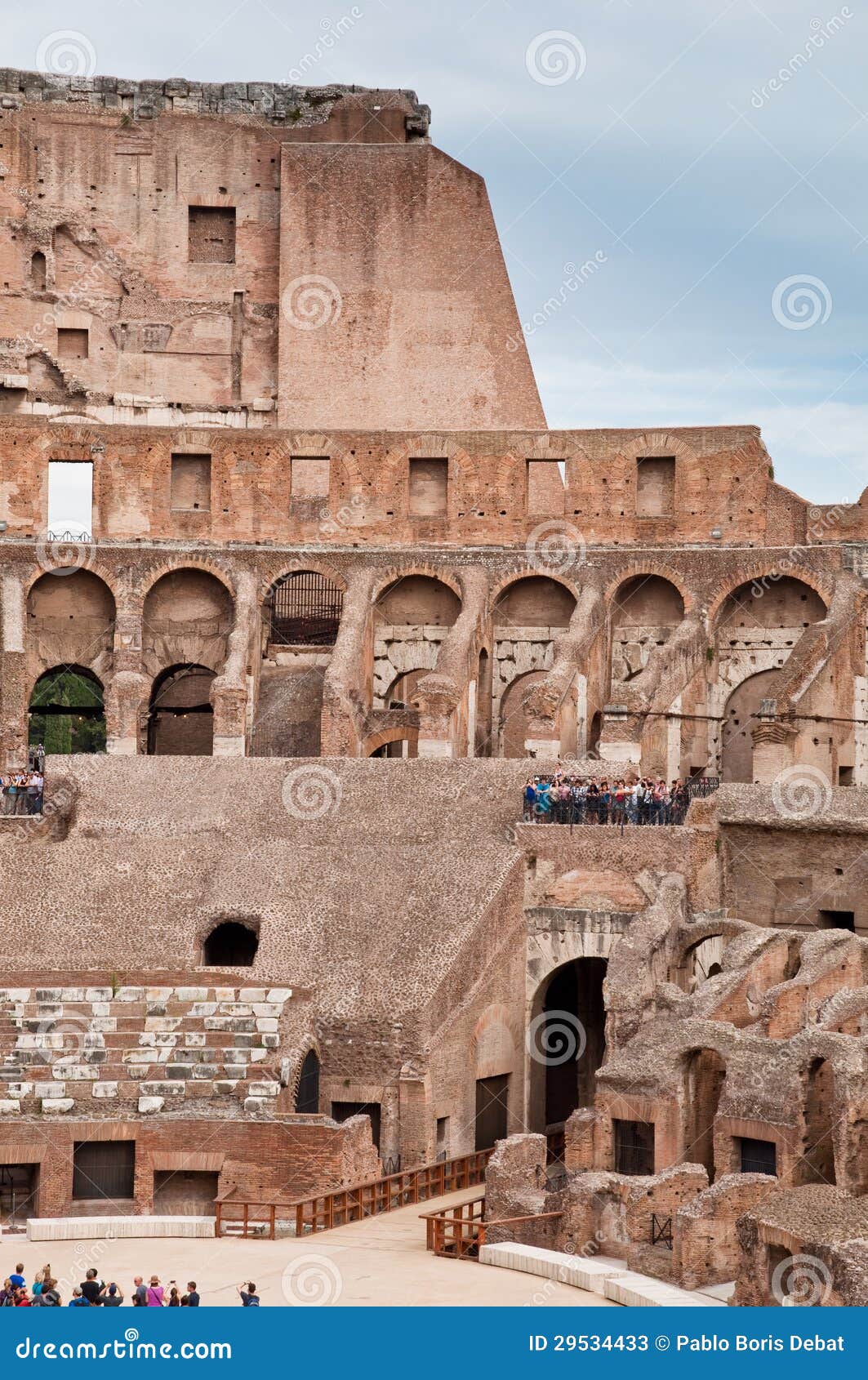 Walls and Arcs Inside Colosseum at Rome Editorial Stock Photo - Image ...