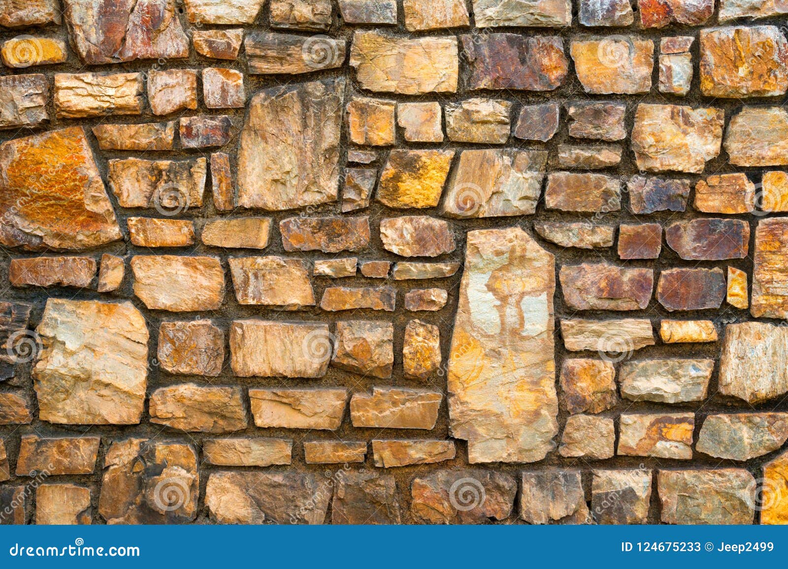 Wall Decorated with Stone for Background. Stock Image - Image of walls ...