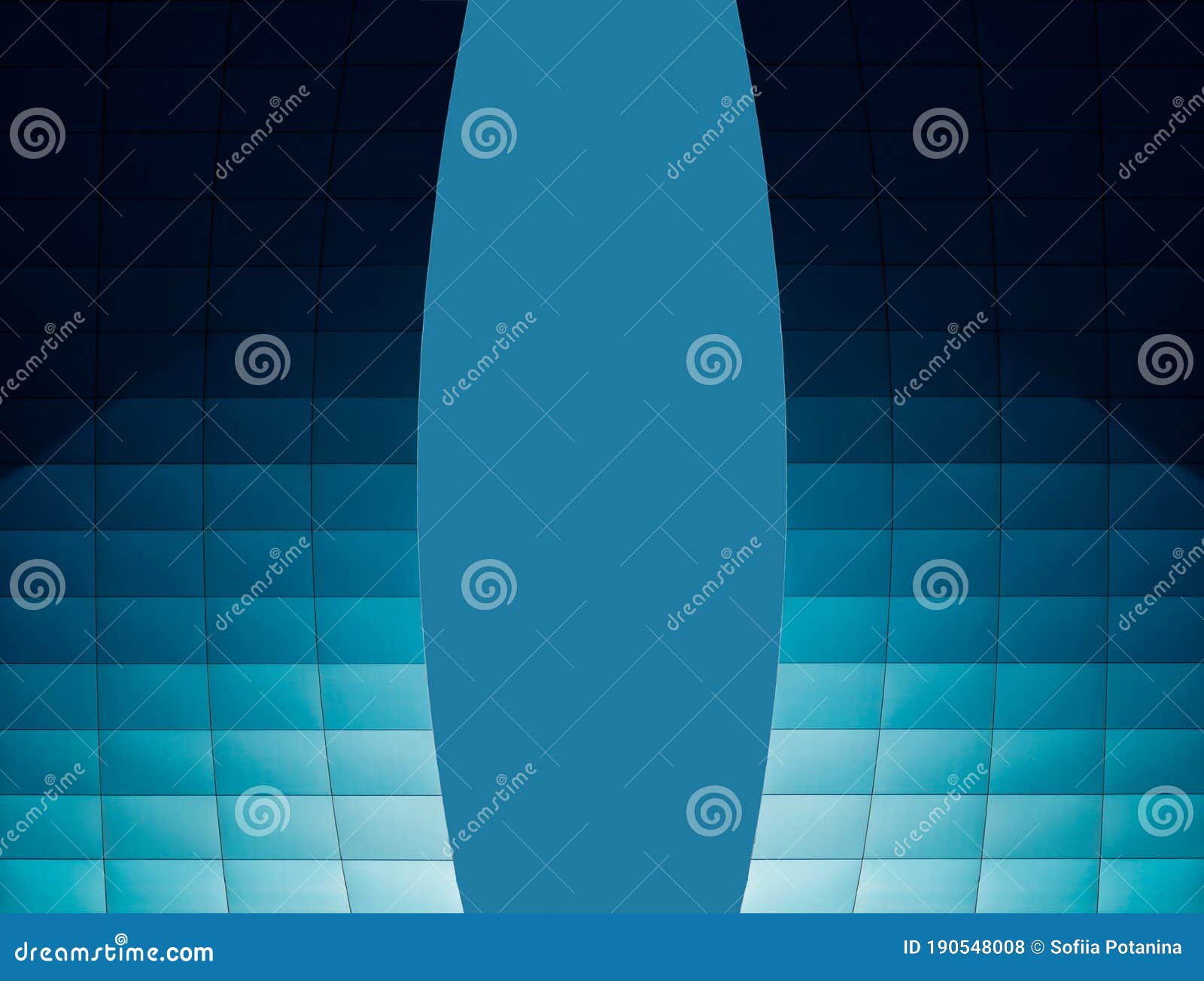 Walls of Blue Modern Building Stock Photo - Image of construction, like ...