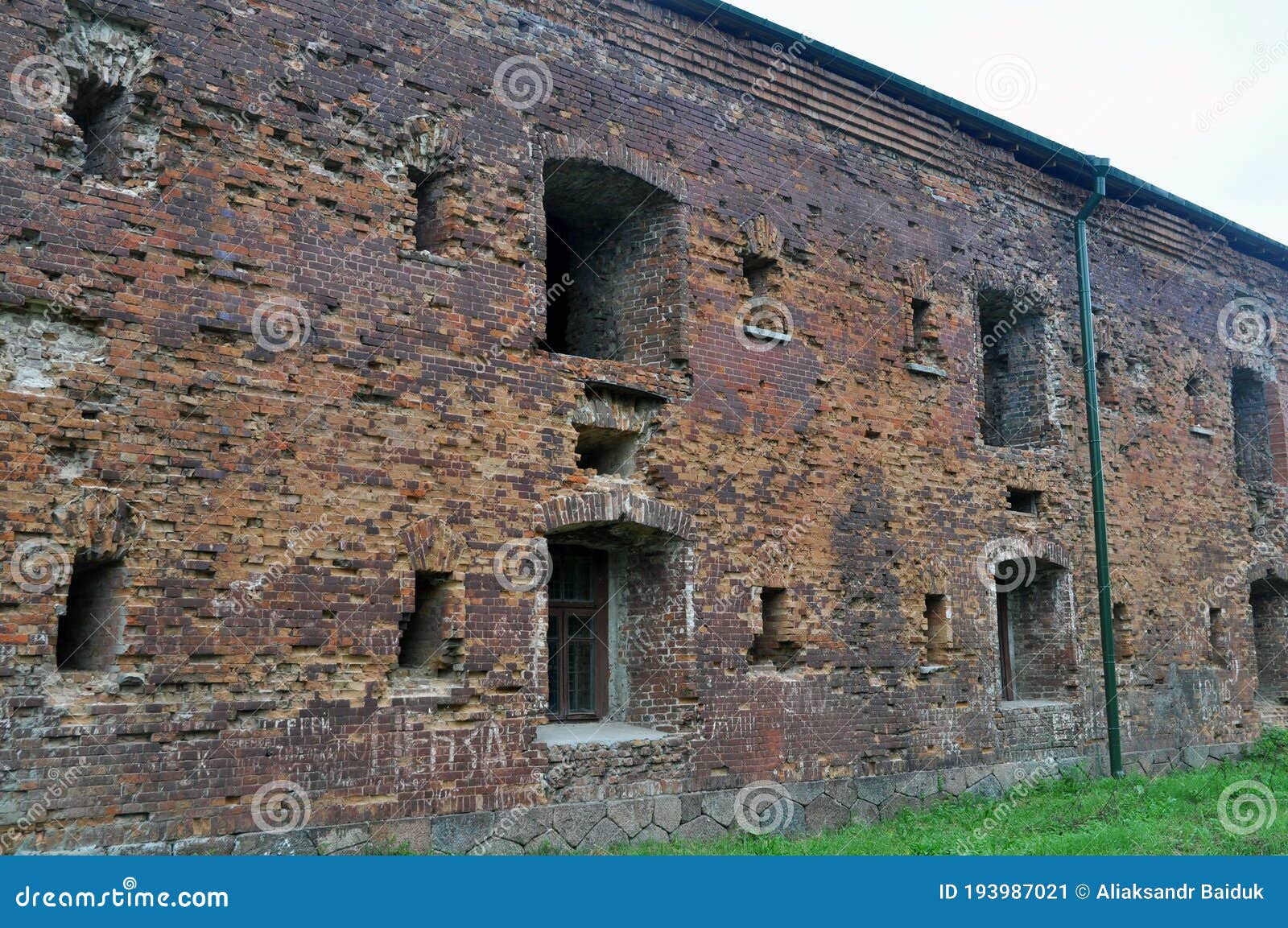 The Walls of the Building of the Circular Defensive Barracks Stock ...