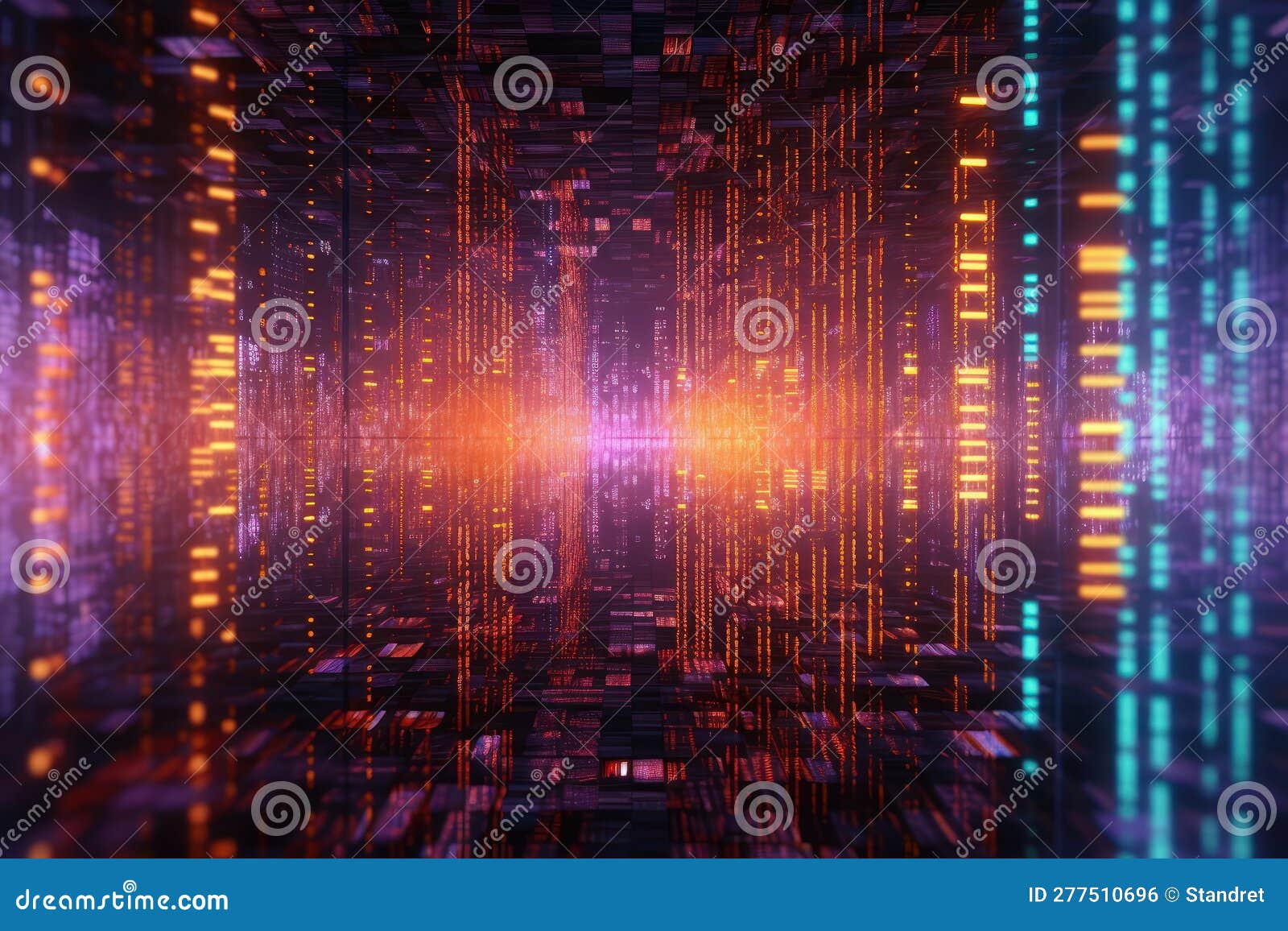 Walls With Code Epic Background Art Hacker Theme Beautiful Illustration Picture Stock