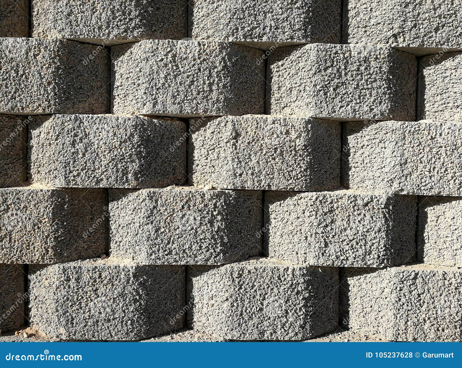 Walls with Concrete Modern Stone Blocks Stock Photo - Image of rustic ...