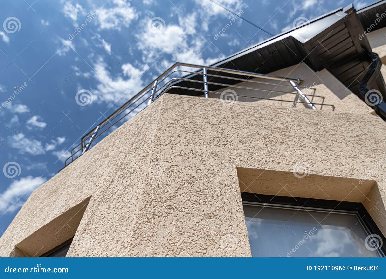 The Walls of the Cottage Whose Facade is Plastered with Decorative ...