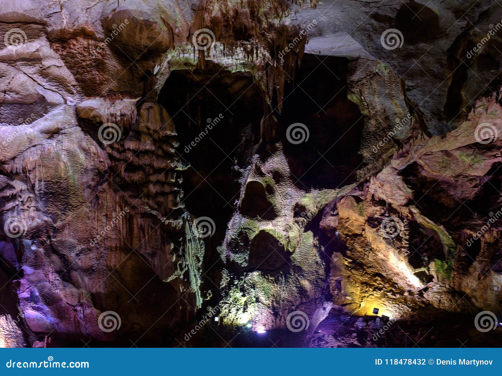 Walls in the Form of a Skull Inside the Cave 1 Stock Photo - Image of ...