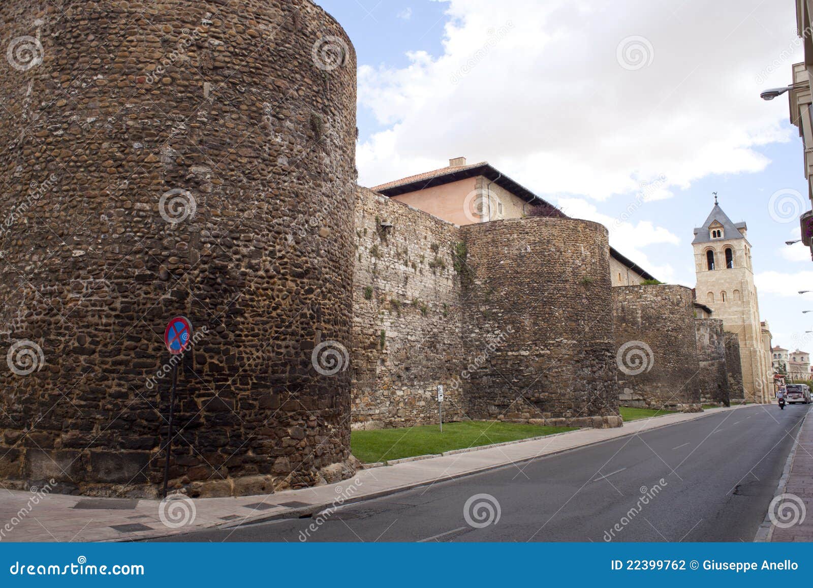 Walls of the Fortress City of Leon Stock Photo - Image of architecture ...