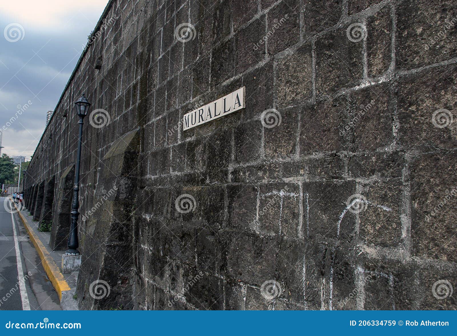 The Walls of Intramuros in Manila Stock Image - Image of city, park ...