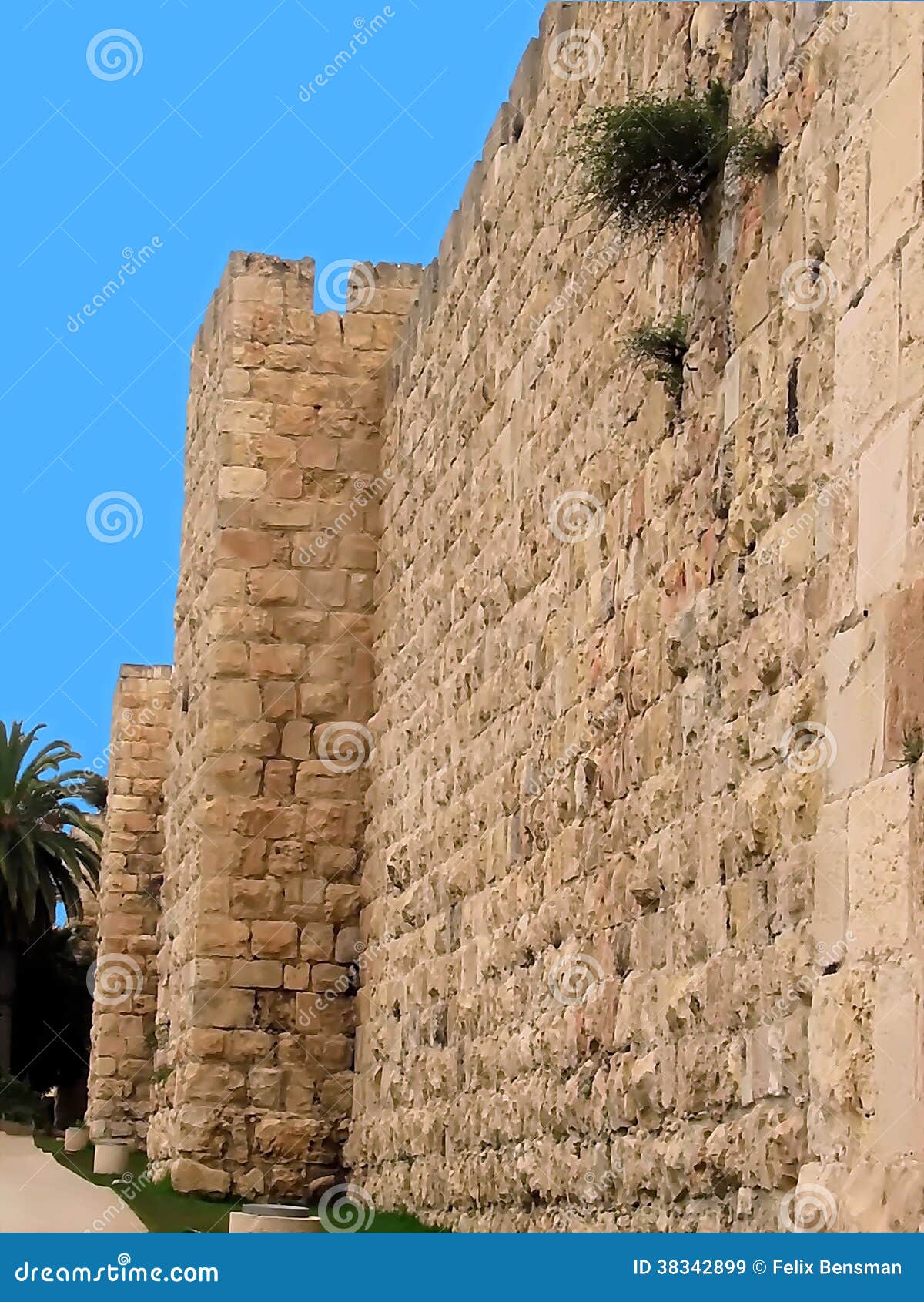 Walls of Jerusalem stock image. Image of famous, blue - 38342899